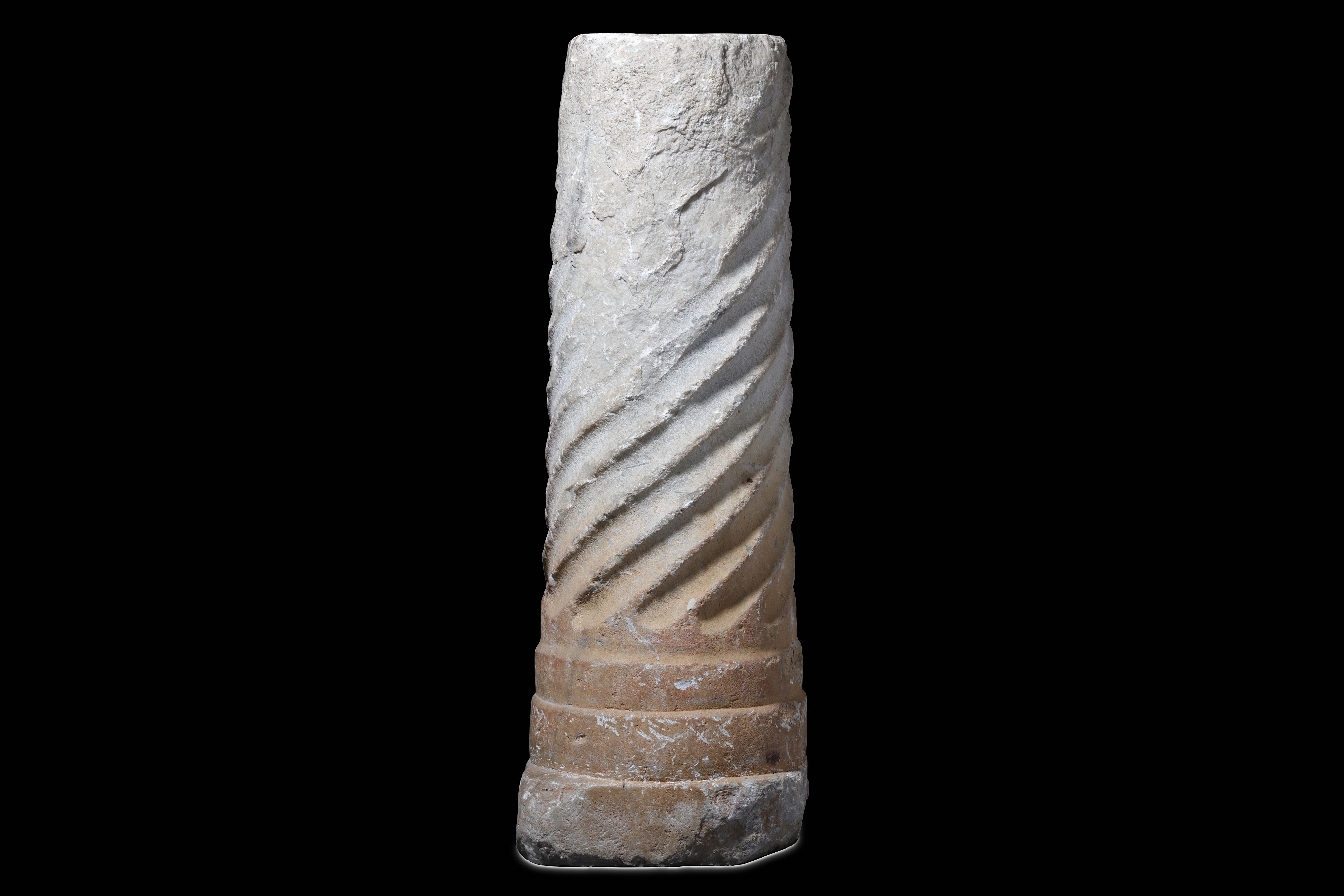 Lot 243 - AN ITALIAN MARBLE SHAFT OF A FLUTED TORTILE