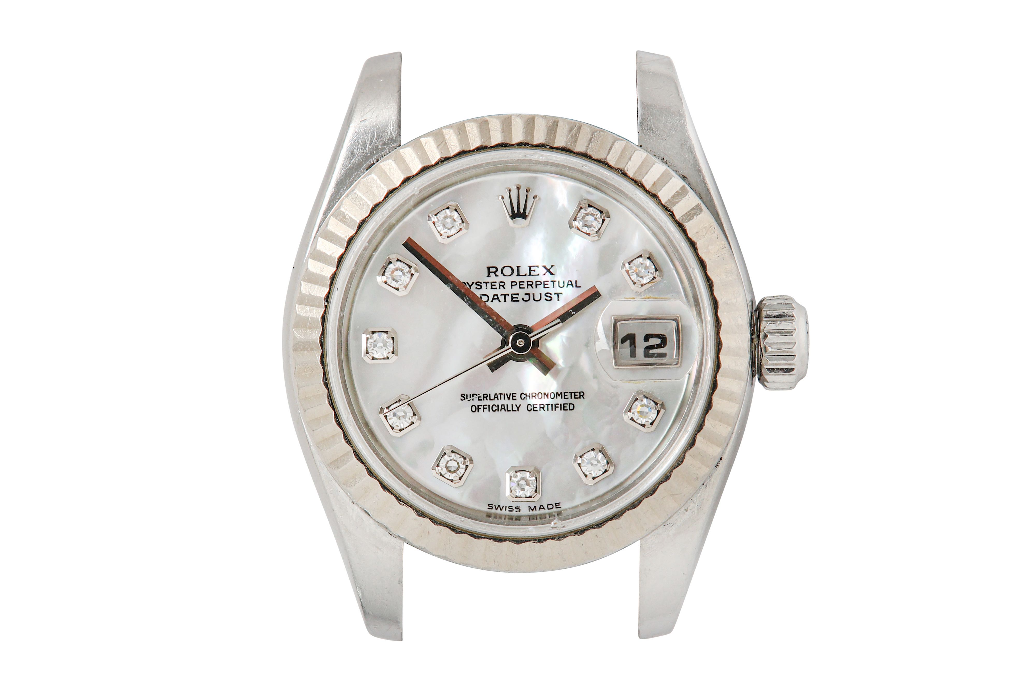 Lot 22 - ROLEX. A LADIES STAINLESS STEEL AUTOMATIC