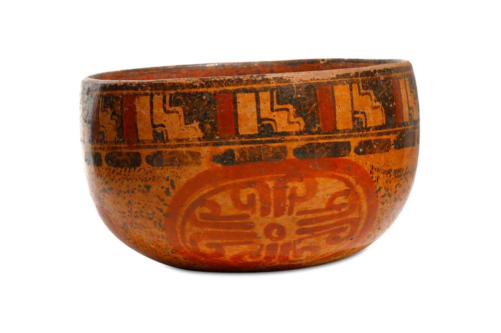 Lot 168 - A POLYCHROME MAYA BOWL Late Classic, Circa
