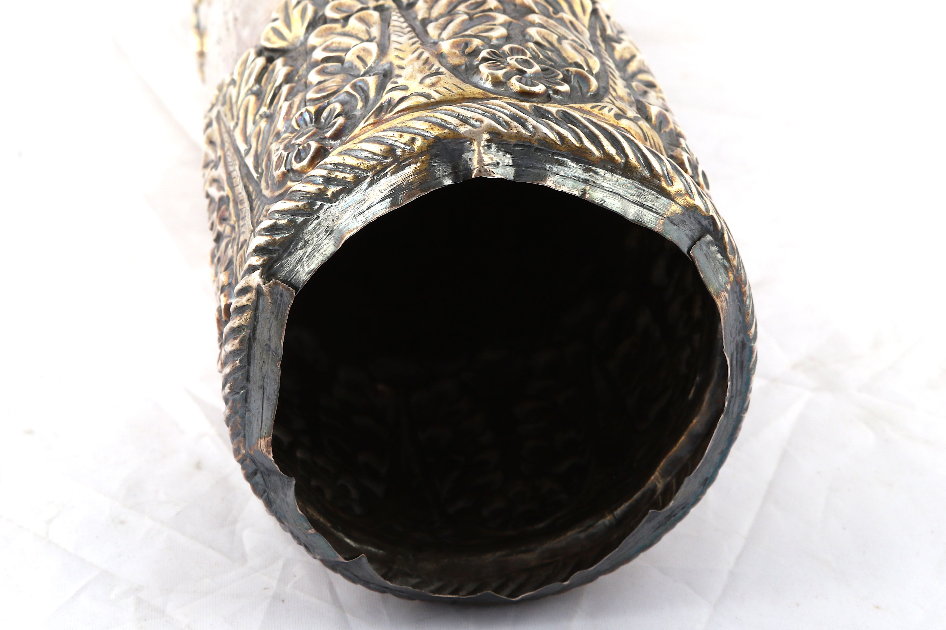 Lot 280 - A LION-SHAPED PARCEL-GILT SILVER PALANQUIN