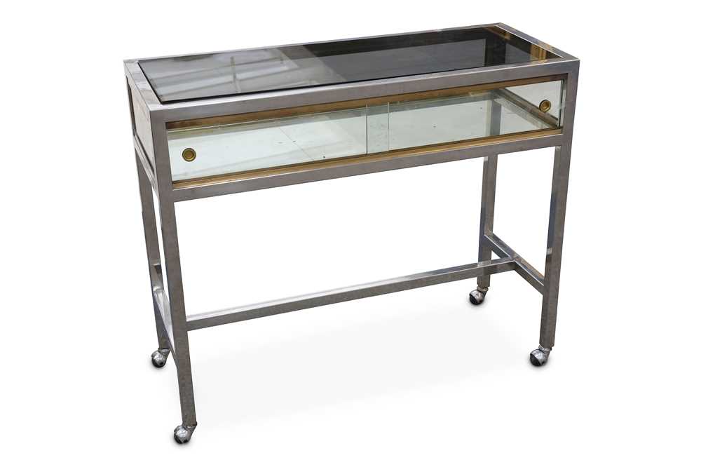 Lot 36 - JANETTI: A Side Table, 1970s, chrome-plate