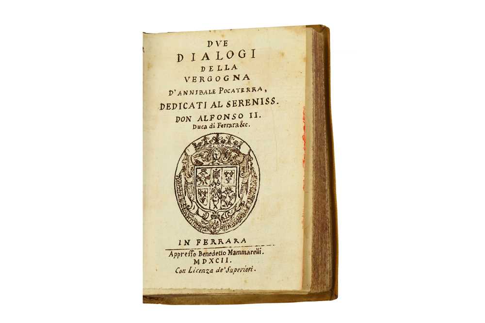 Lot 75 - Pocaterra (Annibale) Due Dialogi della