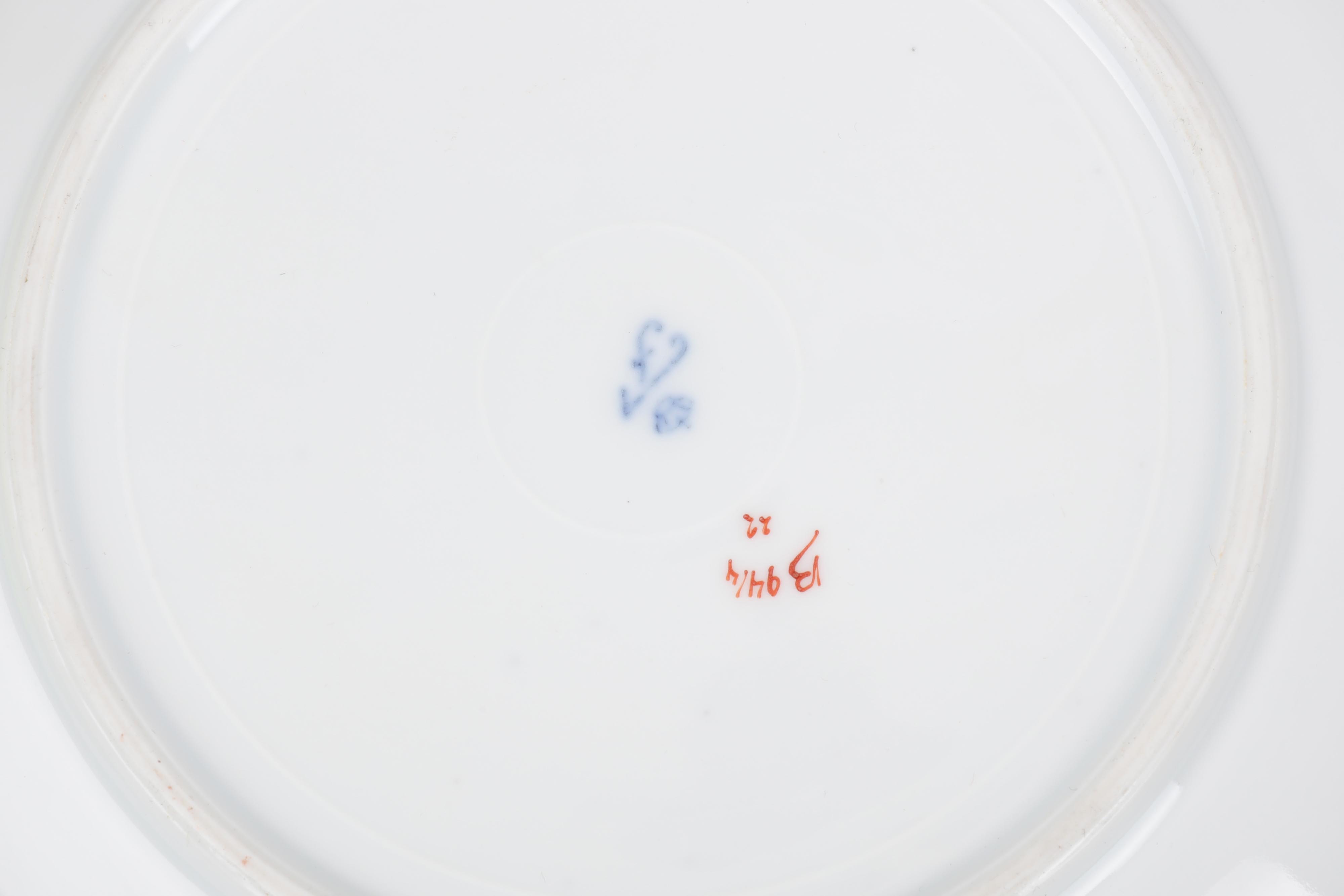 Lot 762 - A set of eleven Furstenberg German porcelain