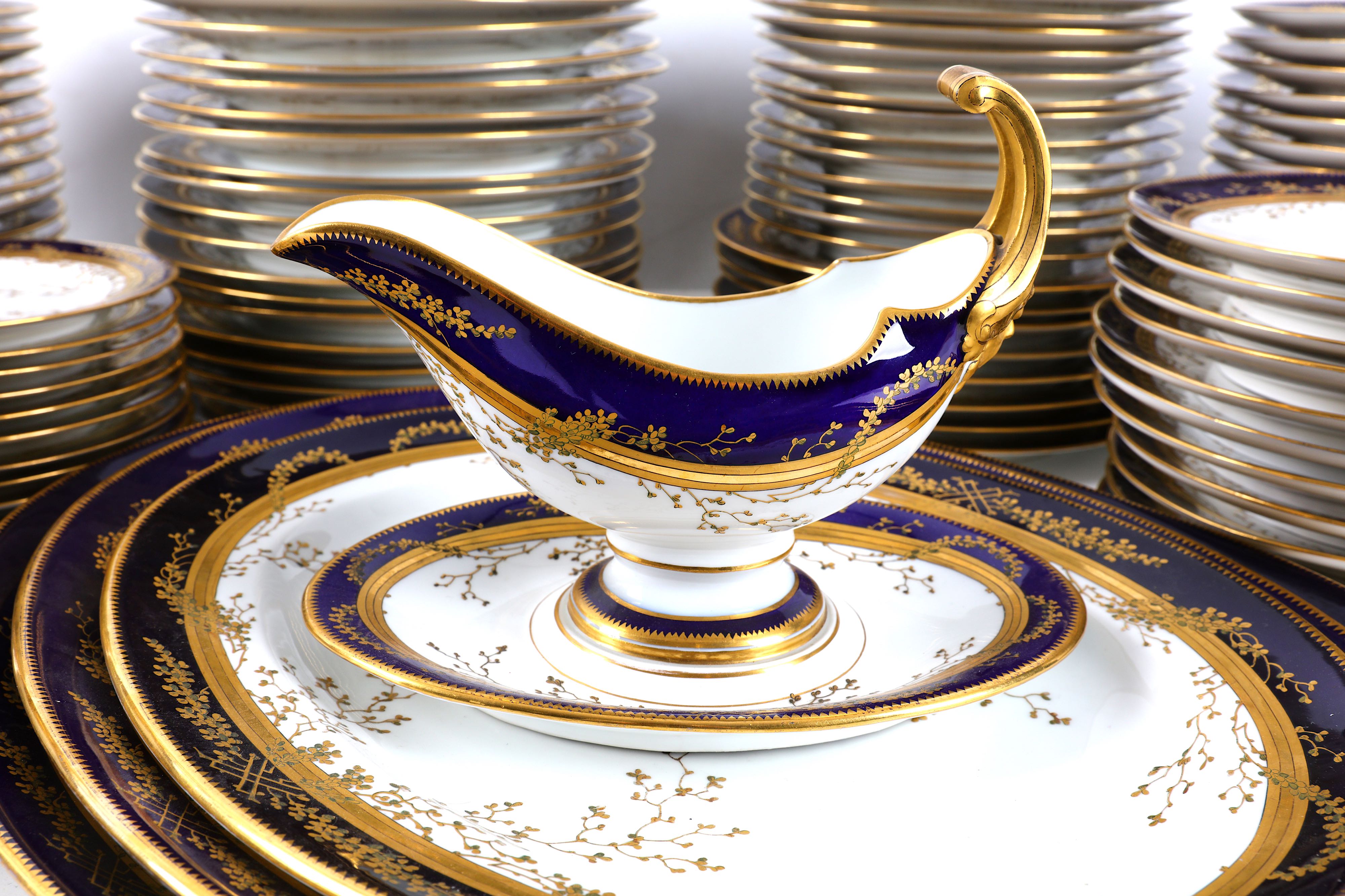 Lot 43 - An extensive Bohemian porcelain dinner