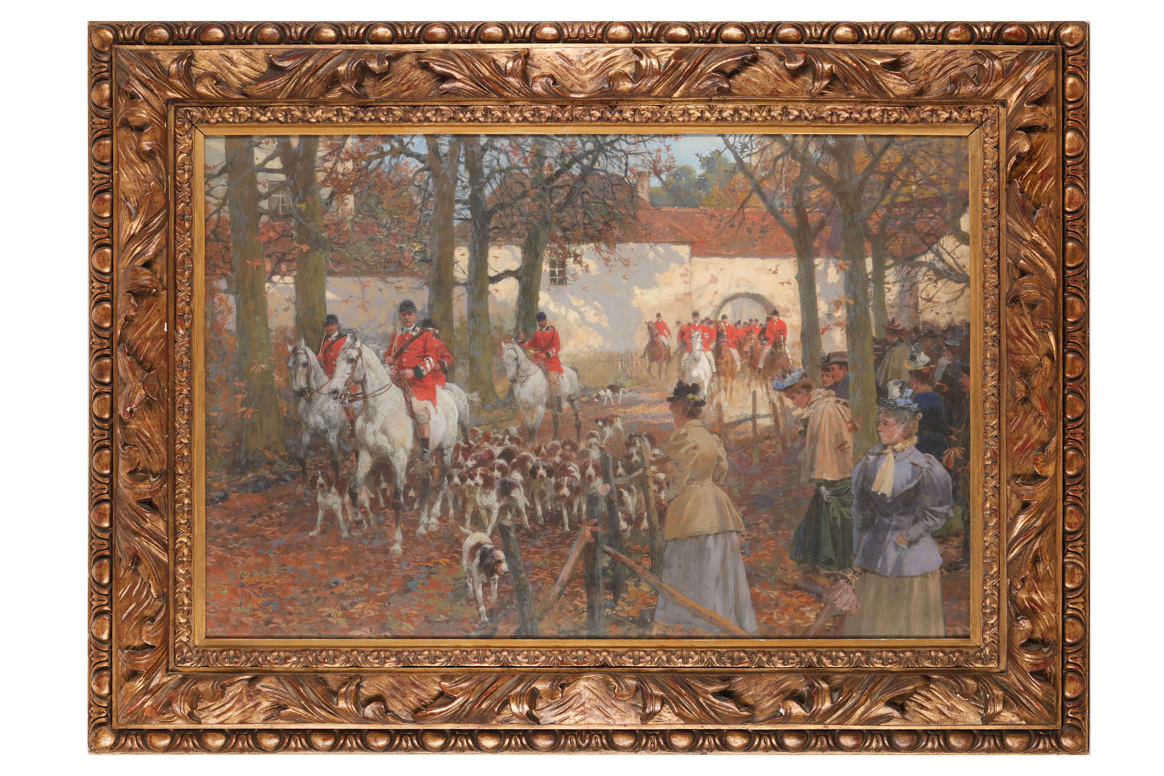 Lot 128 - GEORG KARL KOCH (GERMAN 1857-1930) The hunt