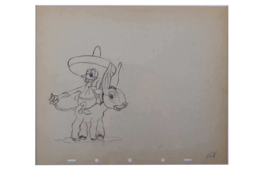 Lot 553 - Disney Studio's Donald Duck on a donkey,