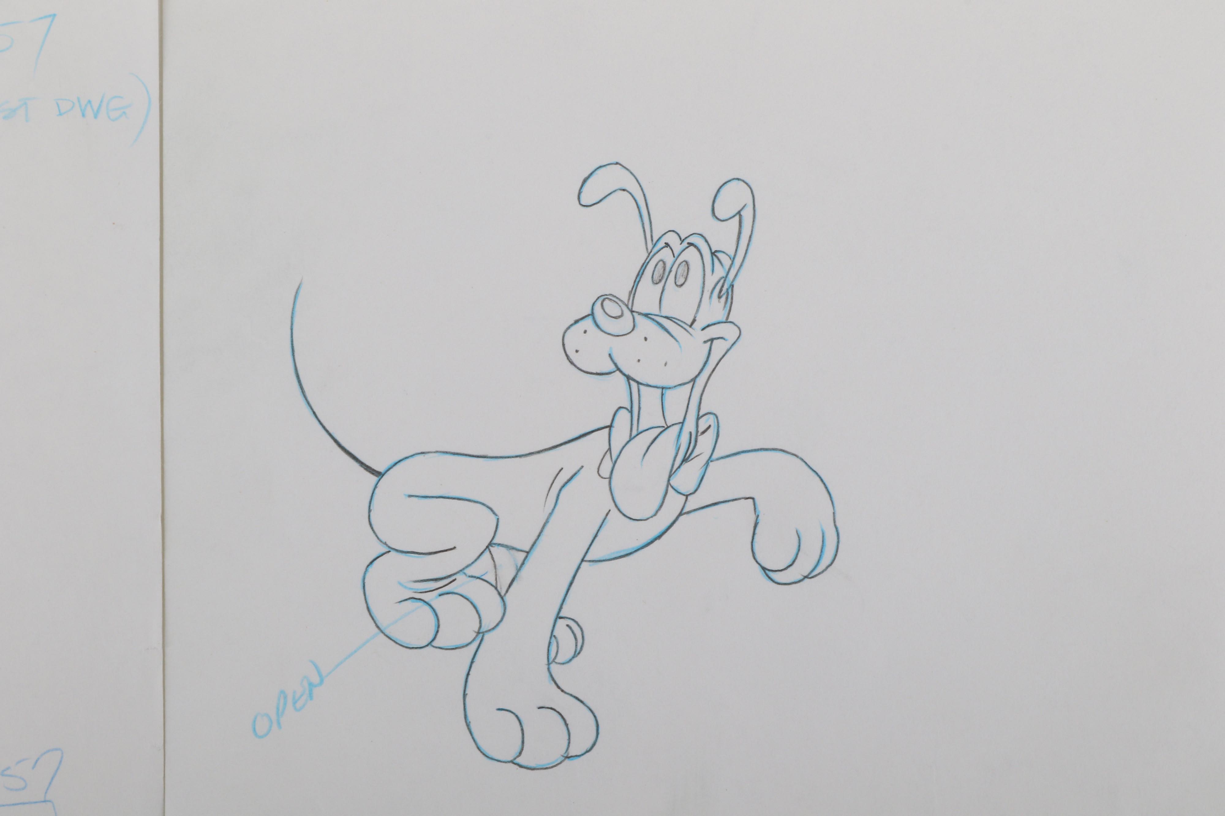 Lot 555 - Disney Studios Goofy & Pluto 3 original
