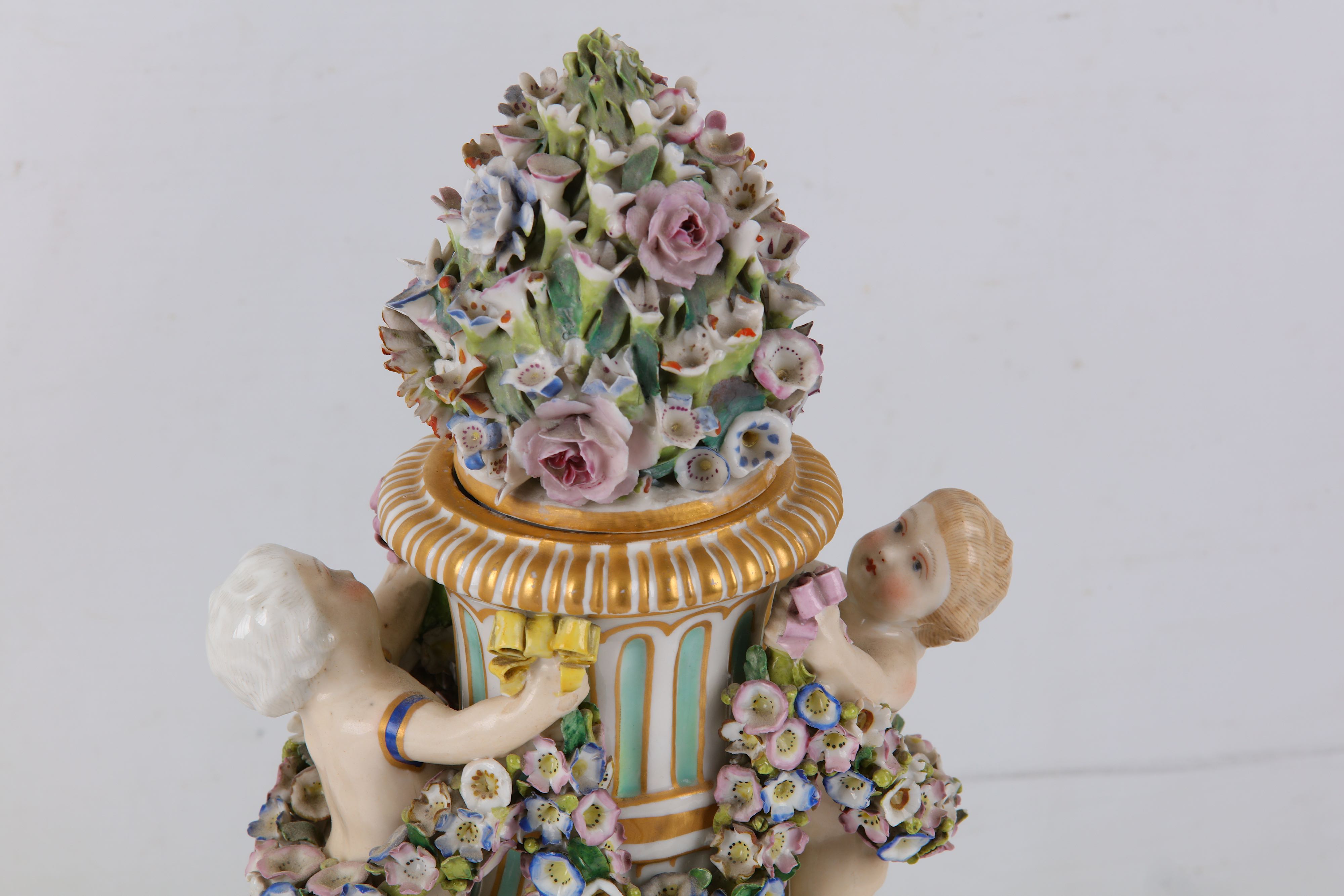 Lot 53 - A pair of 19th Century Meissen porcelain jars