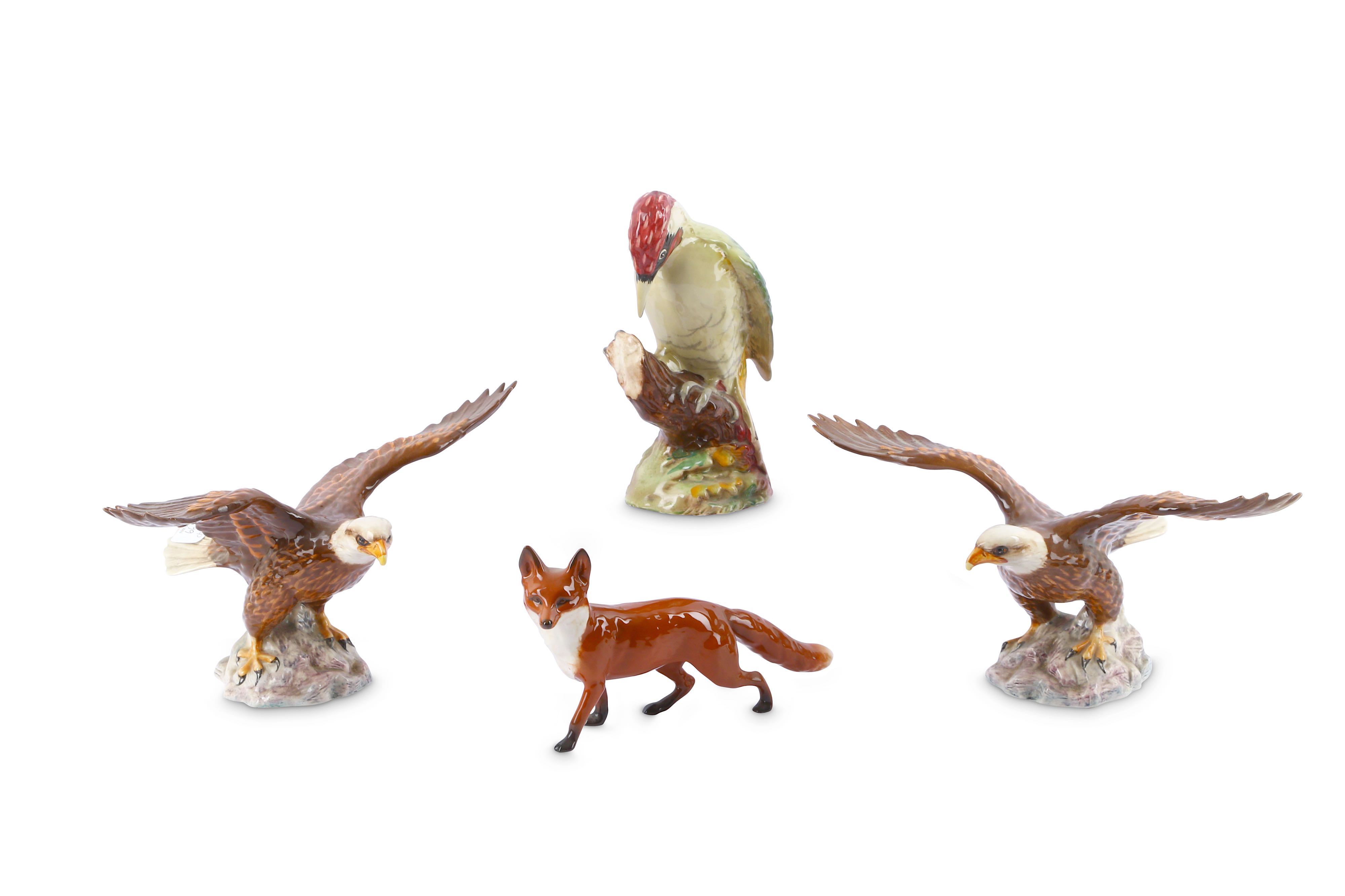 Lot 66 - Beswick - a large Green Woodpecker 1218, a