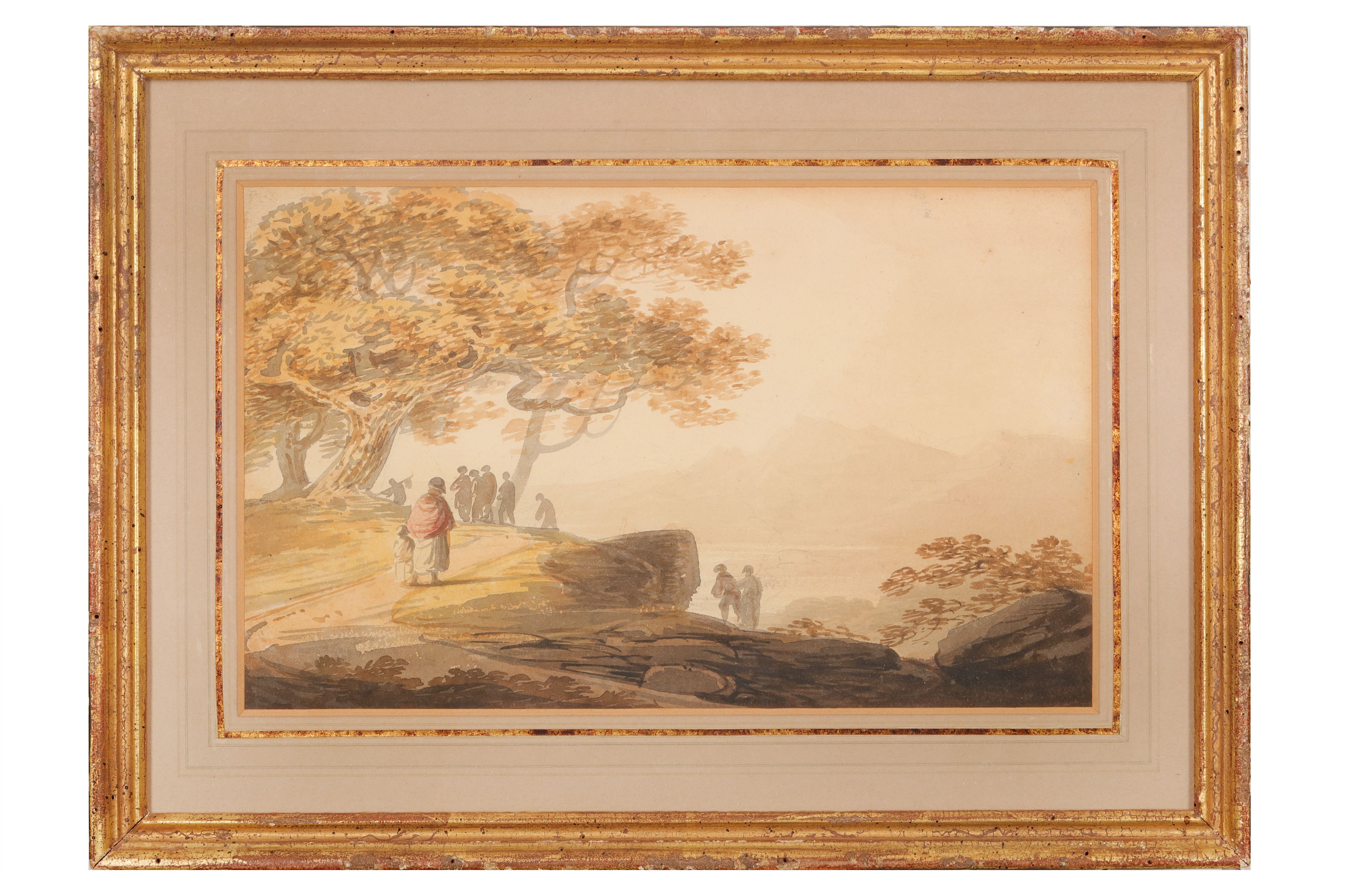 Lot 35 - WILLIAM PAYNE (BRITISH 1754-1833) Figures on