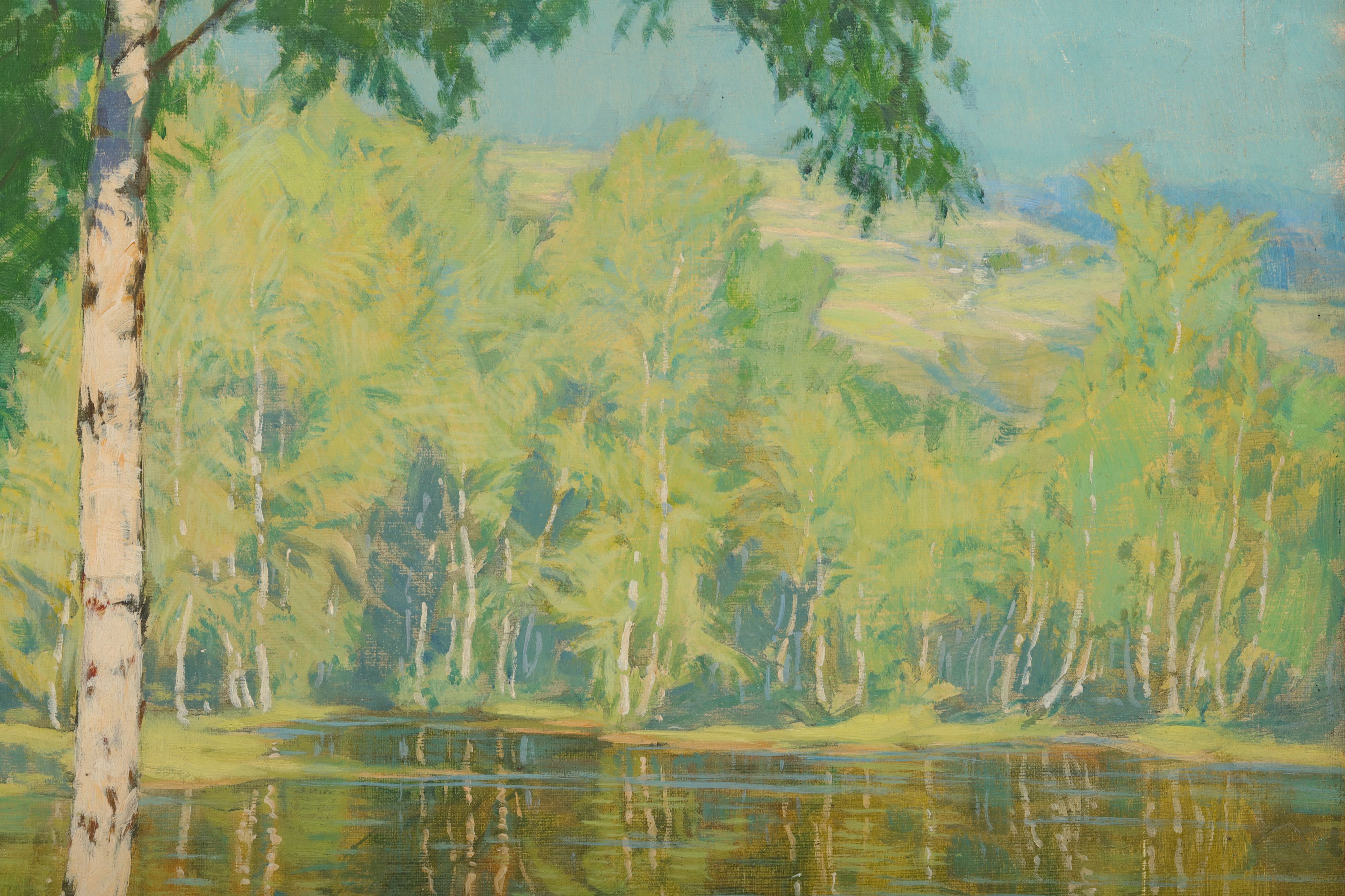 Lot 211 - ALOIS KALVODA (CZECH 1875-1934) Wooded lake