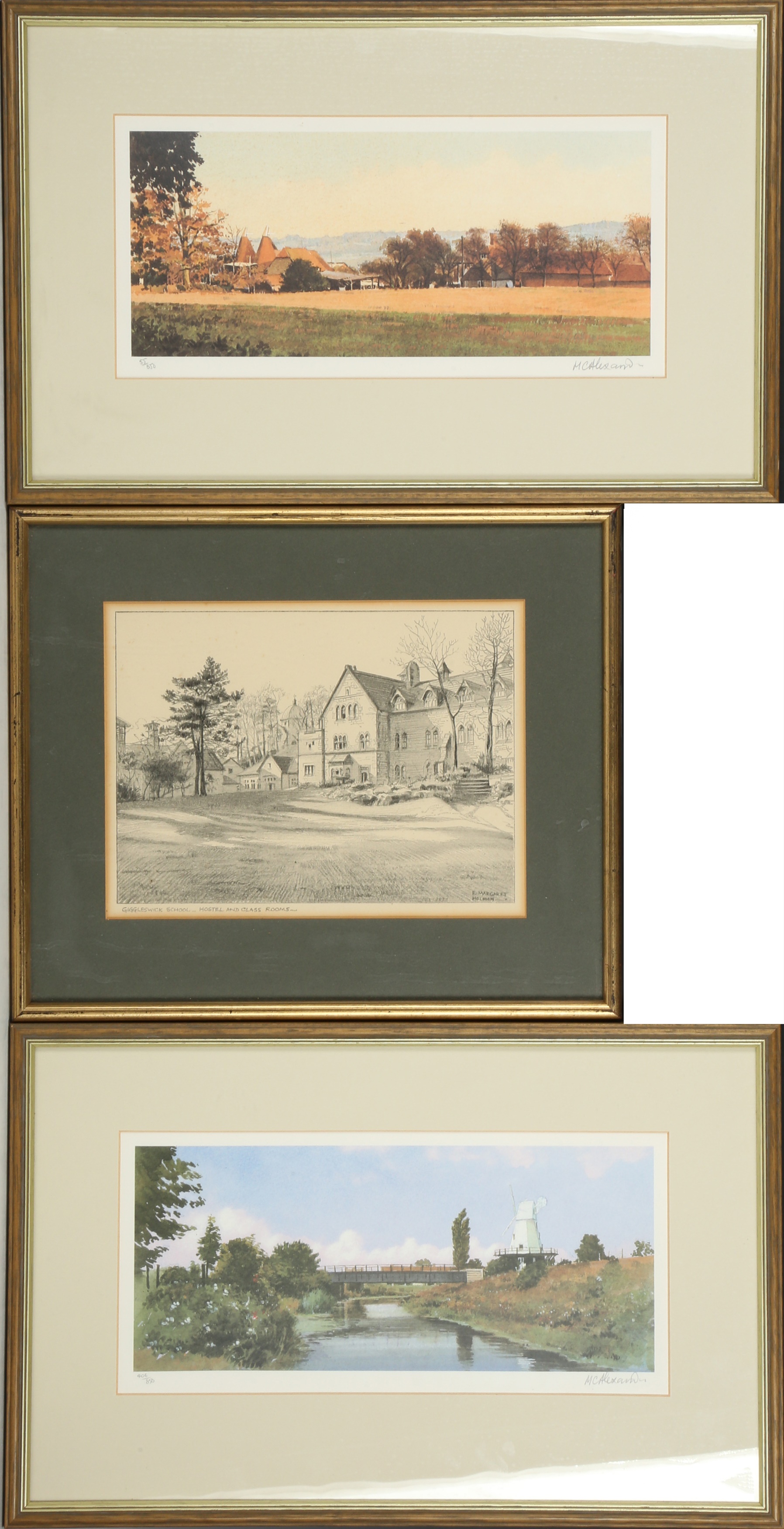 Lot 191 - C. Russell, ‘Tye House’, etching, together