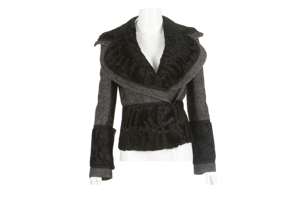 Lot 582 - Dolce and Gabbana Astrakhan Trimmed Jacket,