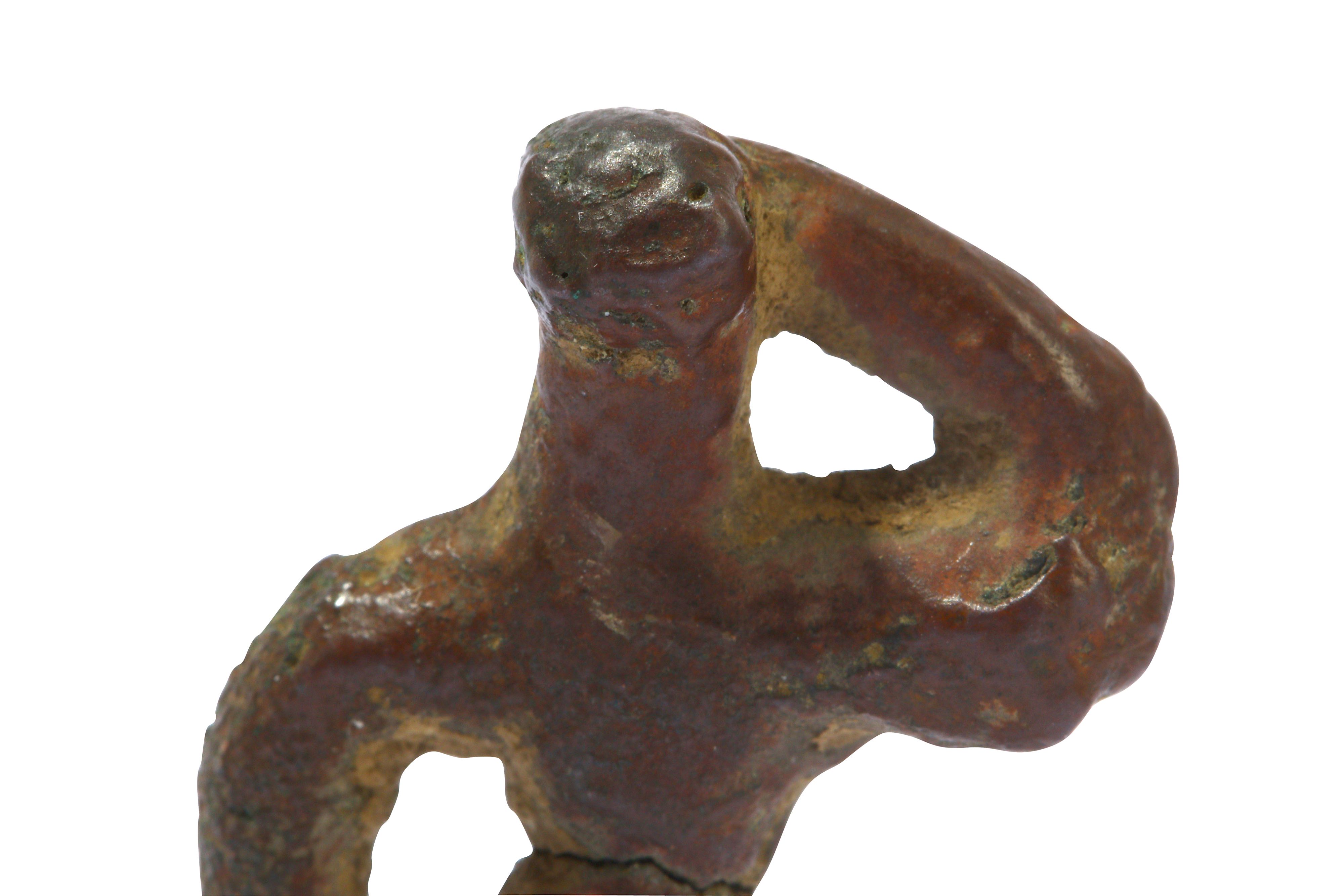 Lot 94 - A MINOAN BRONZE MALE FIGURE Circa 1600 B.C.