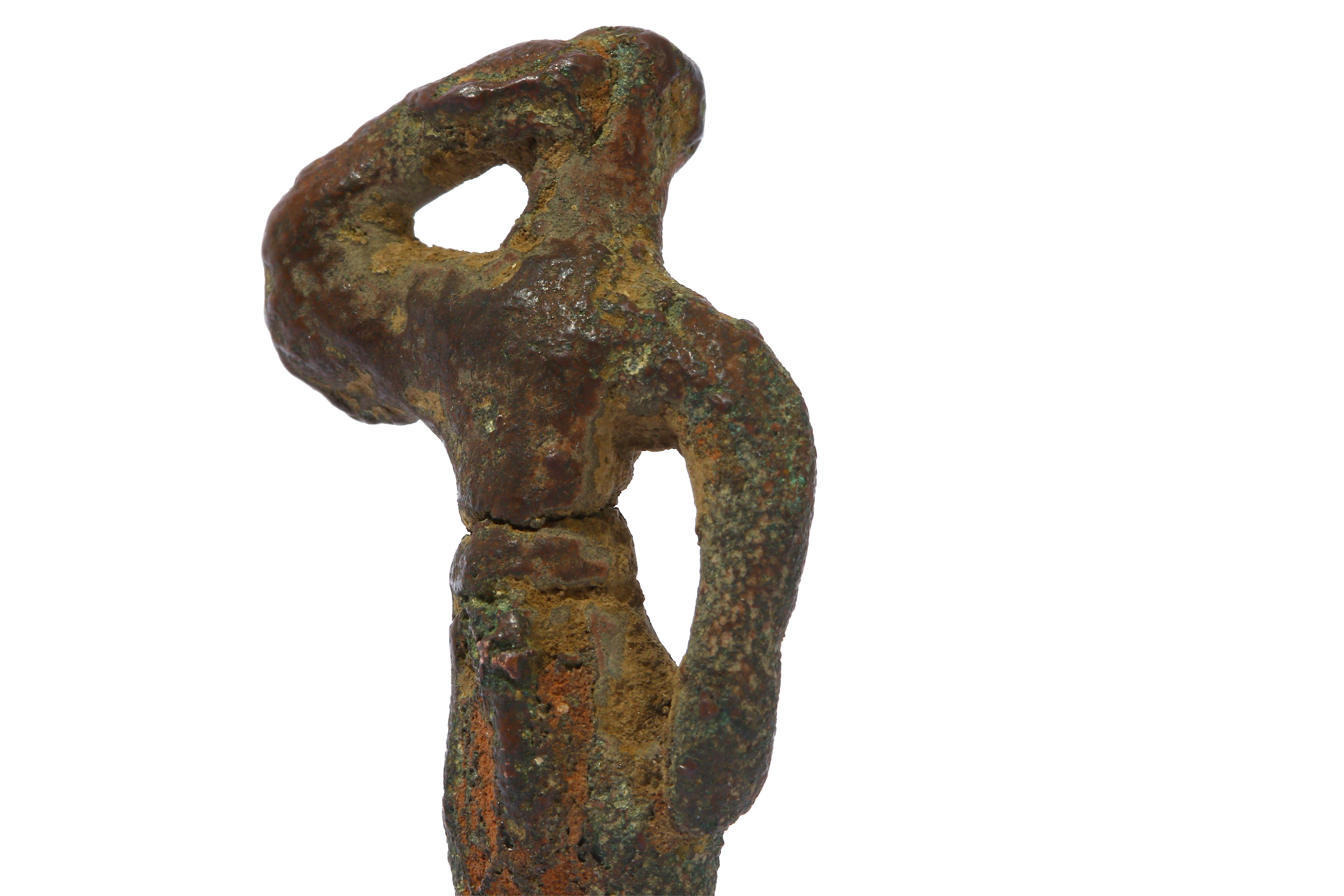Lot 94 - A MINOAN BRONZE MALE FIGURE Circa 1600 B.C.