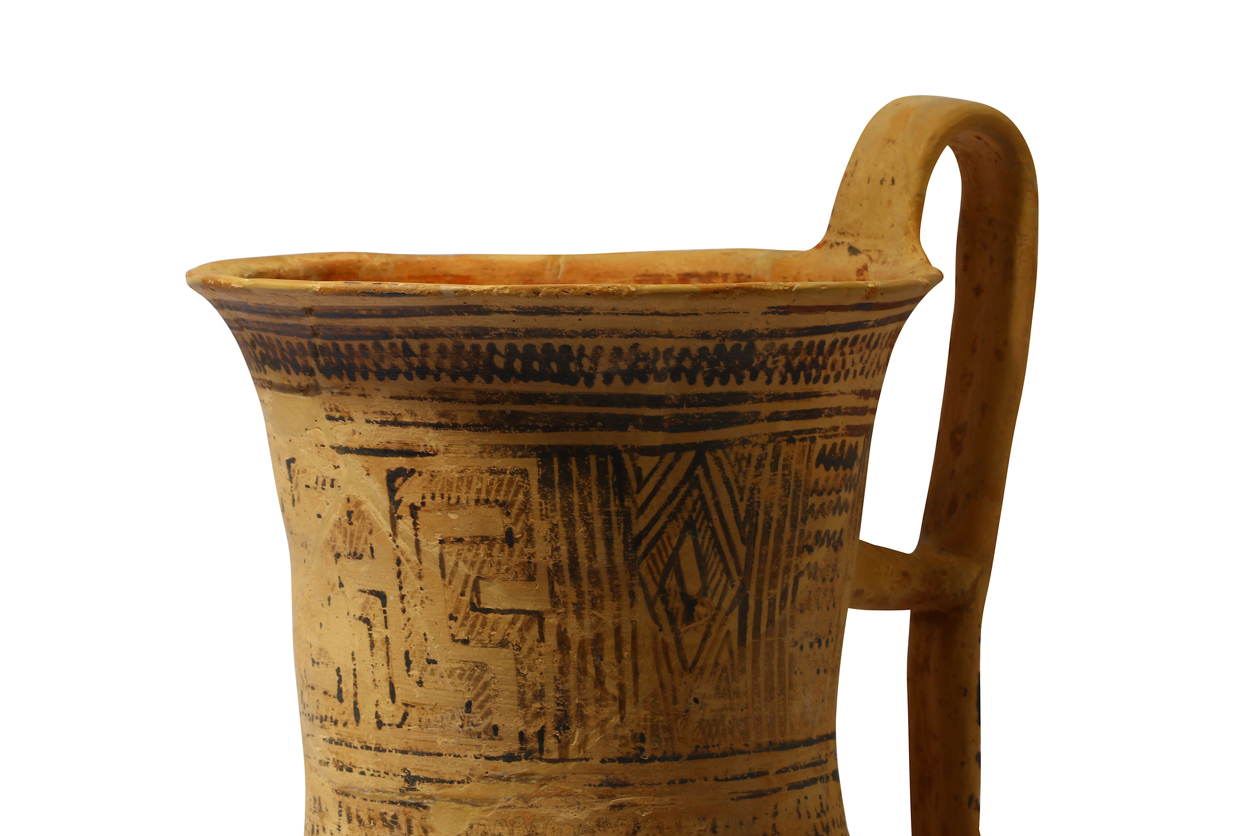 Lot 92 - AN ATTIC GREEK POTTERY PITCHER Late Geometric