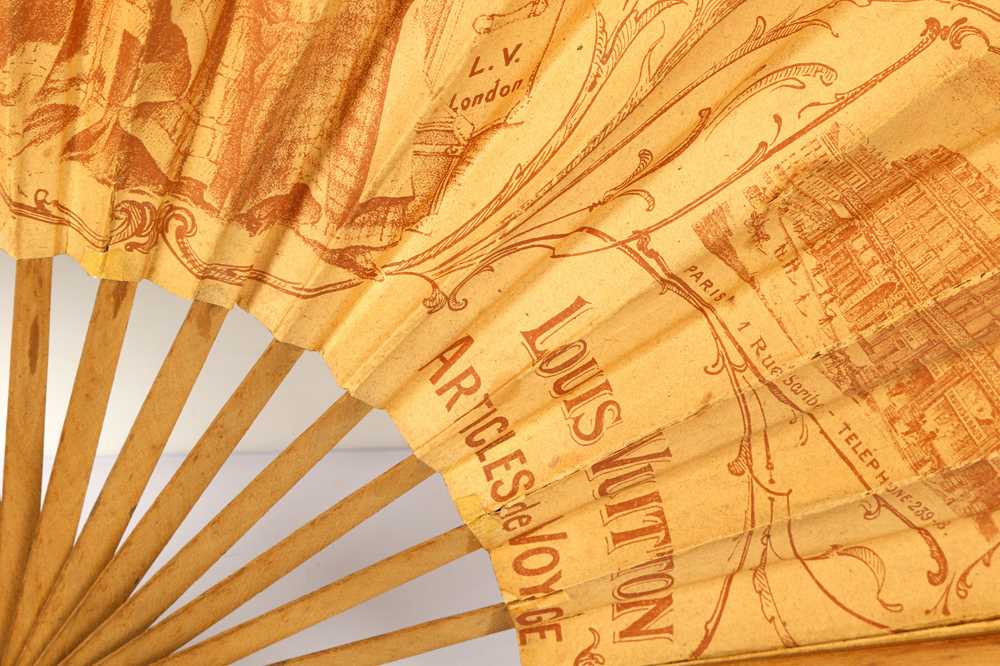 Lot 315 - LOUIS VUITTON ART NOUVEAU ADVERTISING FAN,
