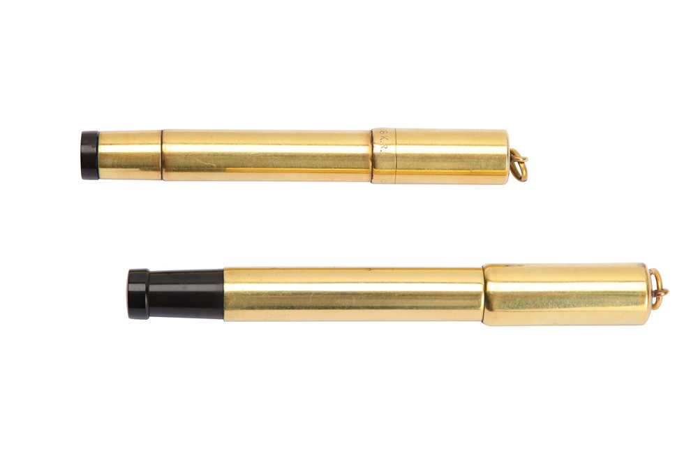 Lot 410 - Two gold filled fountain pens one stamped