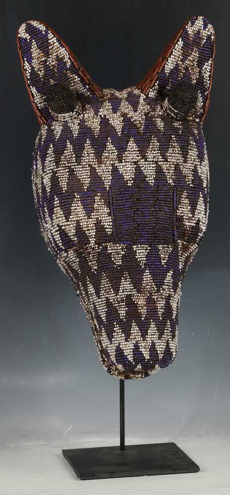 Lot 152 - African beaded mask Bamileke tribe, Camaroon,