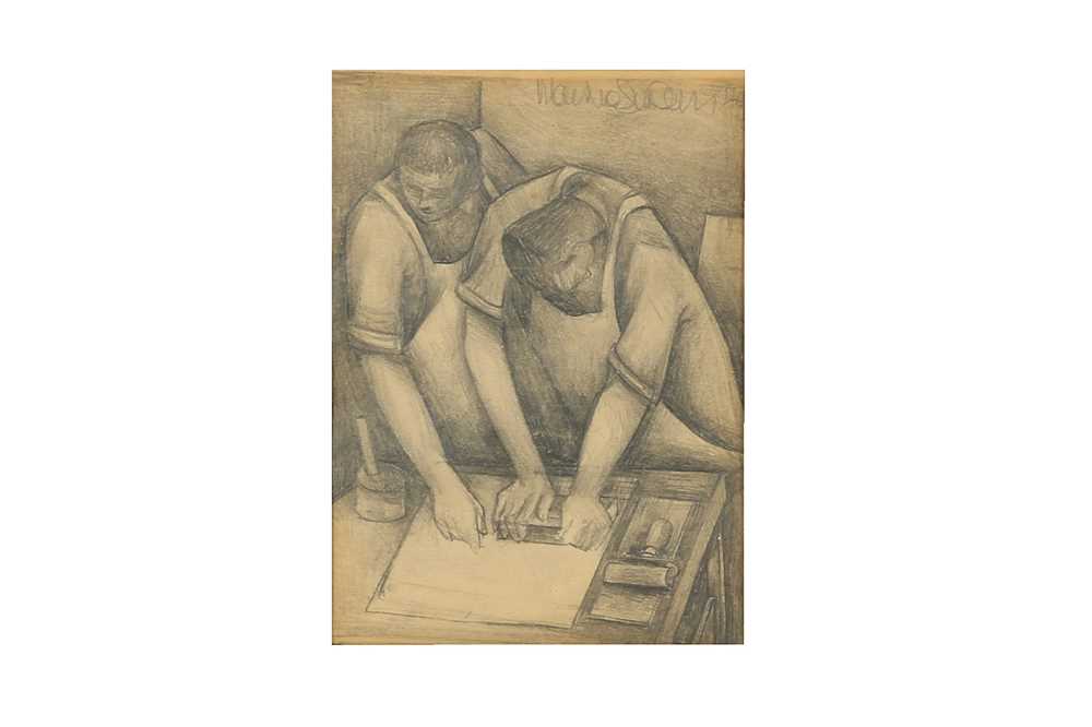 Lot 25 - MAURICE SUMRAY (1920-2004) At the printers