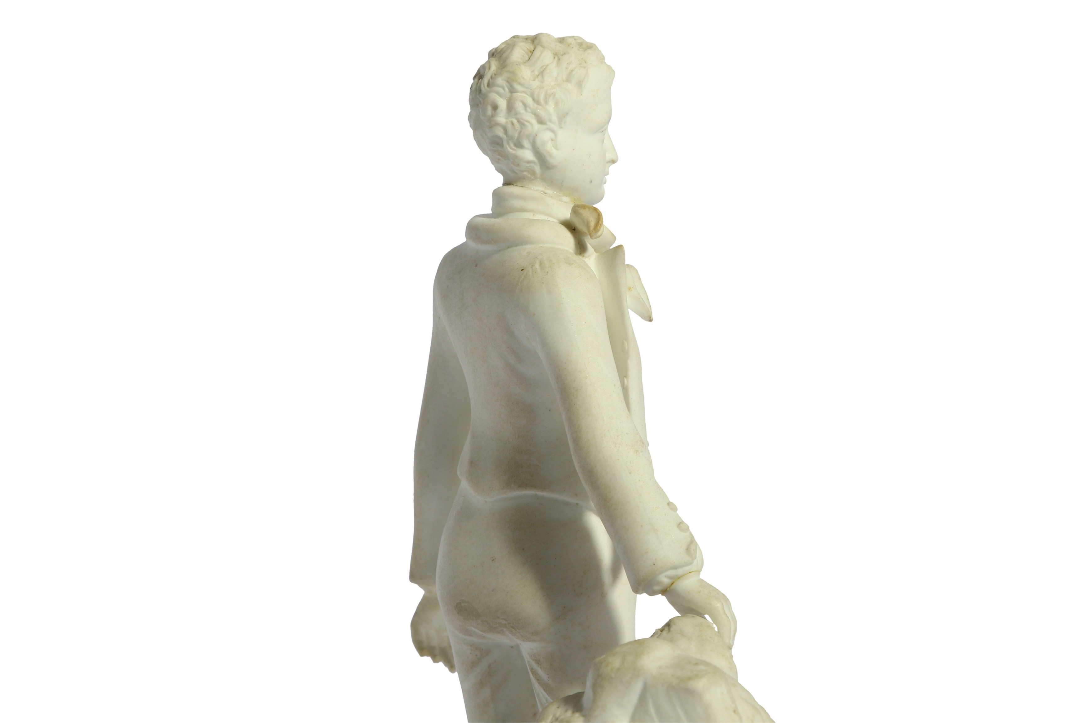 Lot 71 - A ROCKINGHAM BISQUE PORCELAIN FIGURE OF LORD