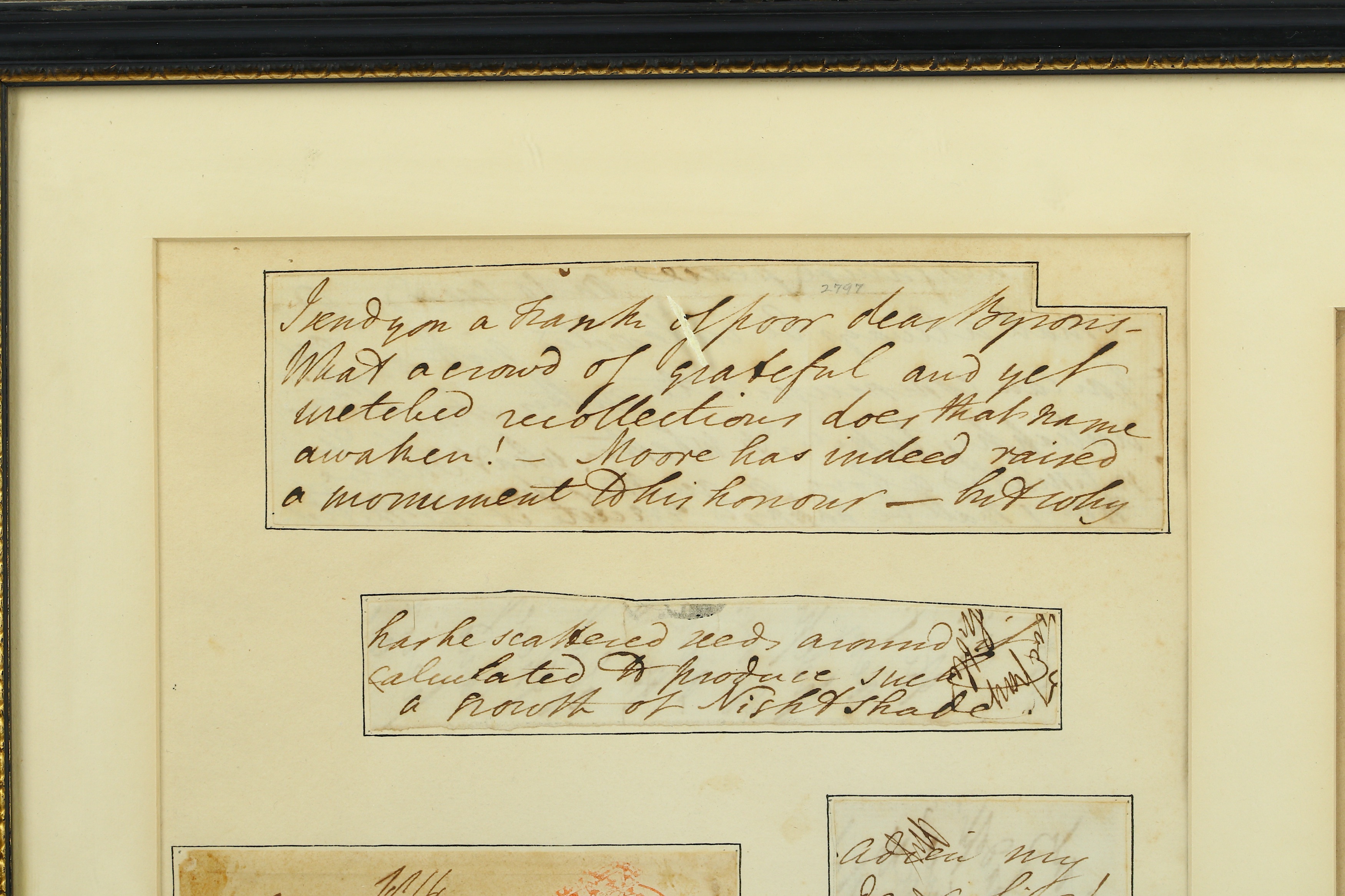 Lot 24 - AN ENVELOPE WITH BYRON'S SIGNATURE AND