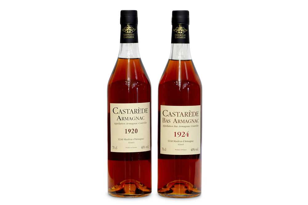 Lot 458 - 2 1920s Bottles of Castaréde Bas Armagnac in