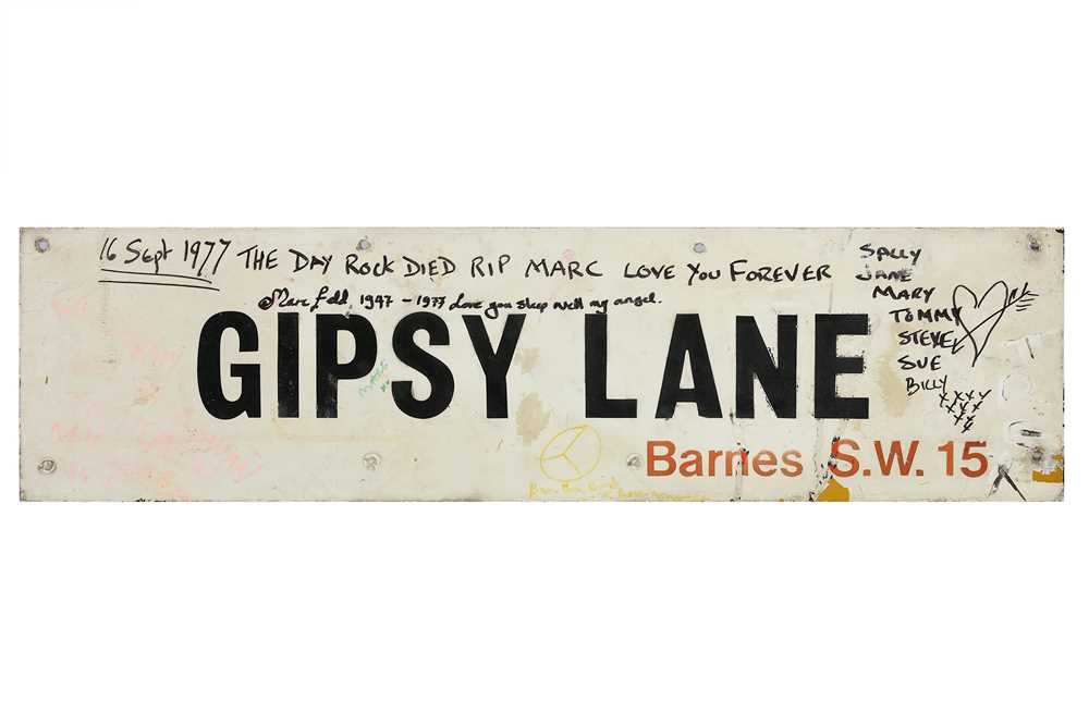 Lot 176 - ORIGINAL STREET SIGN OF GYPSY LANE, BARNES S.
