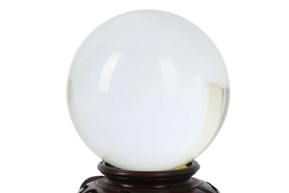 Lot 52 - A LATE QING DYNASTY CHINESE CRYSTAL BALL.
