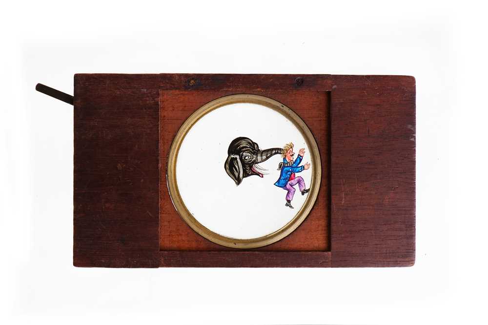 Lot 349 - A GROUP OF NINE HAND PAINTED MAHOGANY MAGIC