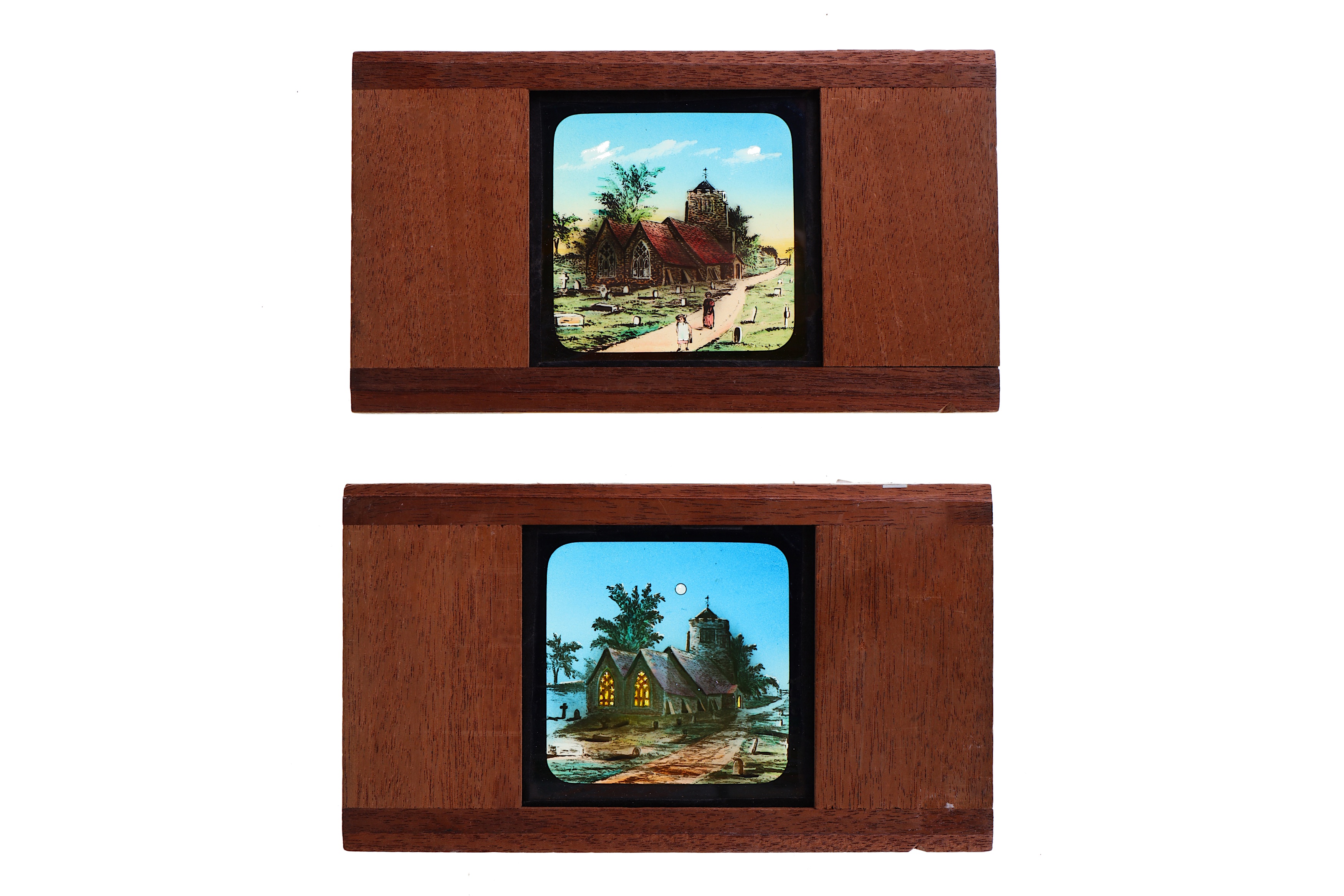 Lot 349 - A GROUP OF NINE HAND PAINTED MAHOGANY MAGIC