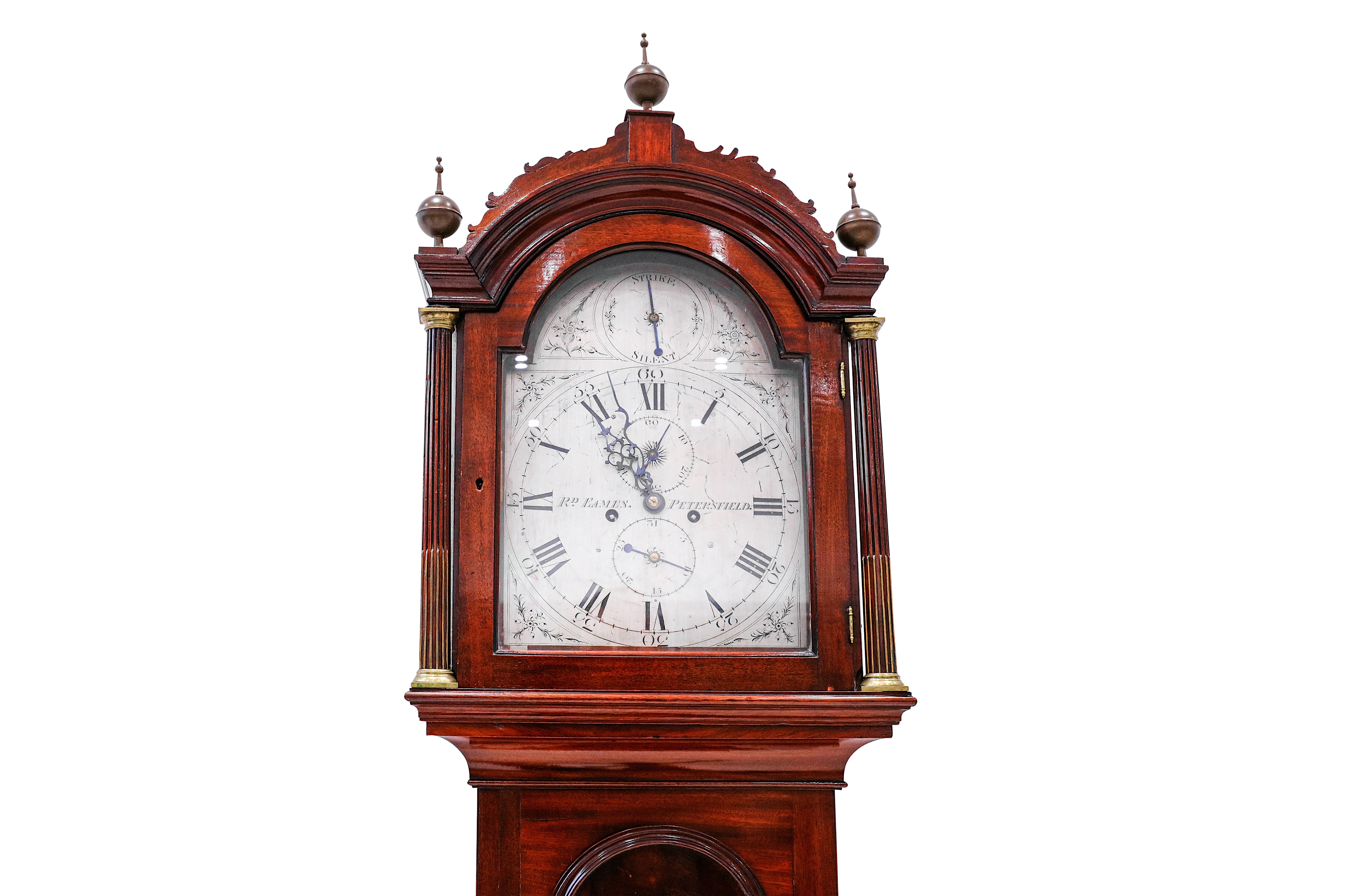 Lot 357 - A Regency mahogany longcase clock, the hour