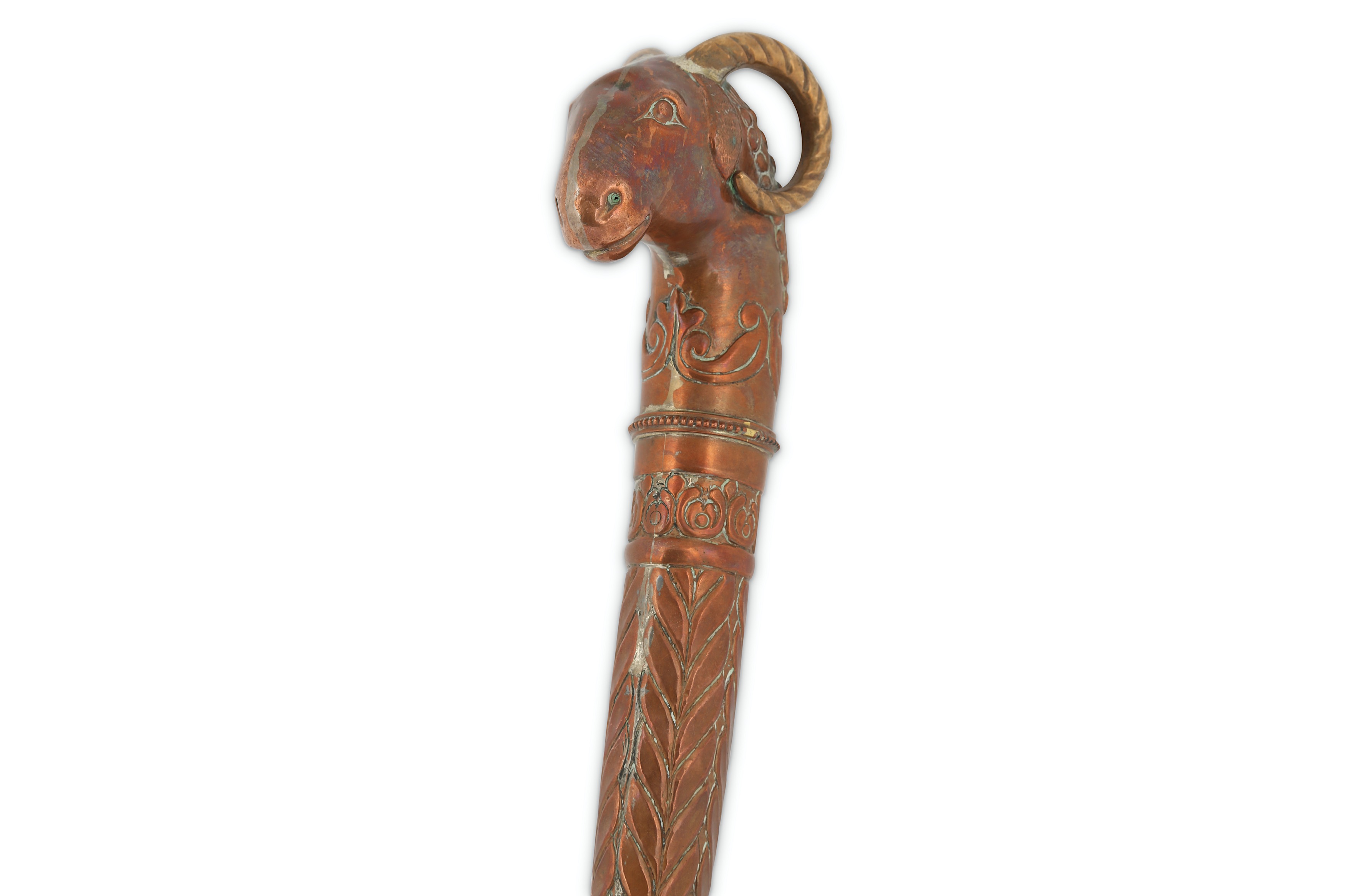 Lot 229 - A COPPER CEREMONIAL MACE (SOONTA)