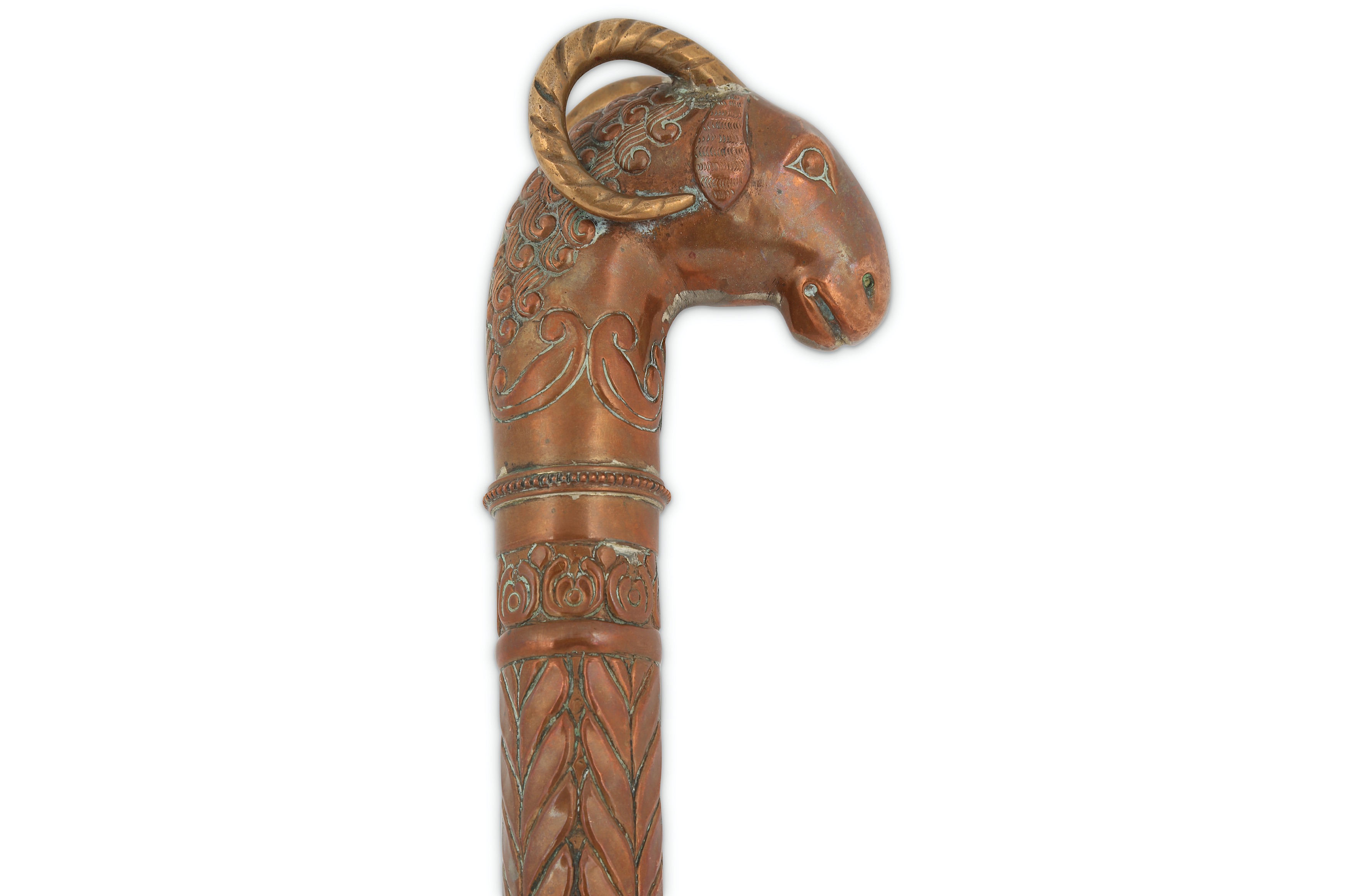 Lot 229 - A COPPER CEREMONIAL MACE (SOONTA)