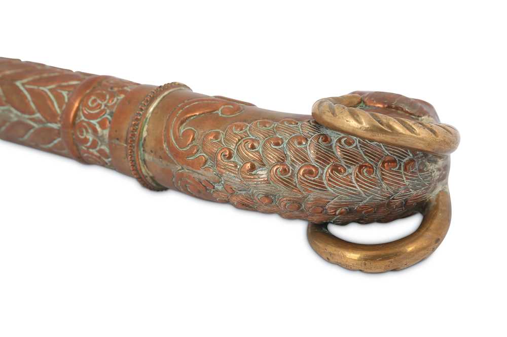 Lot 229 - A COPPER CEREMONIAL MACE (SOONTA)