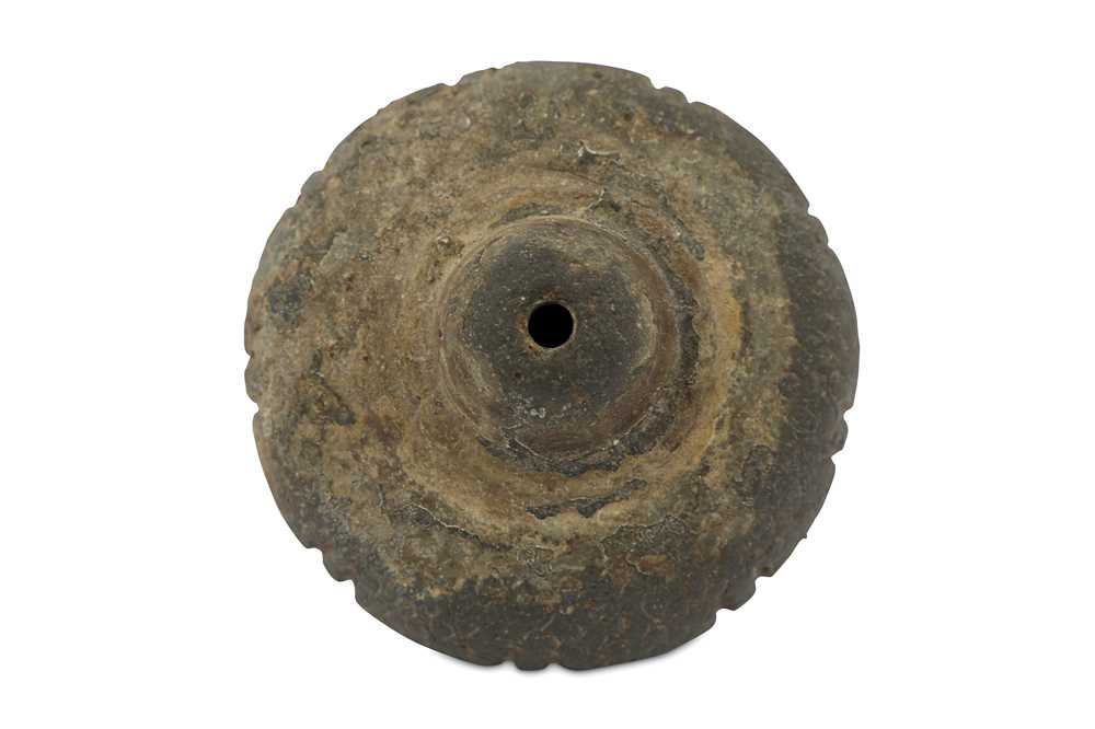 Lot 81 - A LARGE SPHERO-CONICAL POTTERY VESSEL