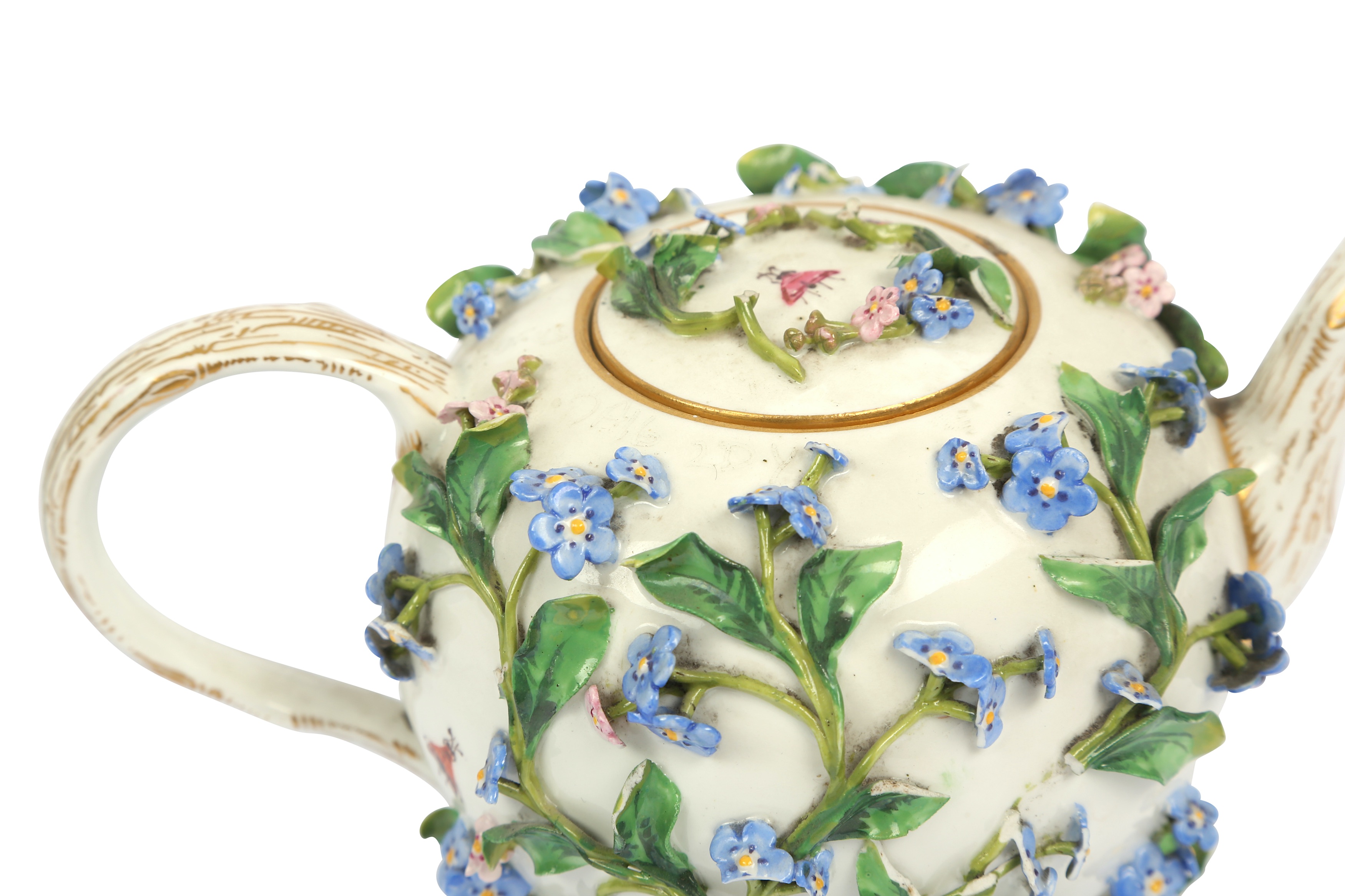 Lot 165 A 19th Century Meissen Floral Encrusted