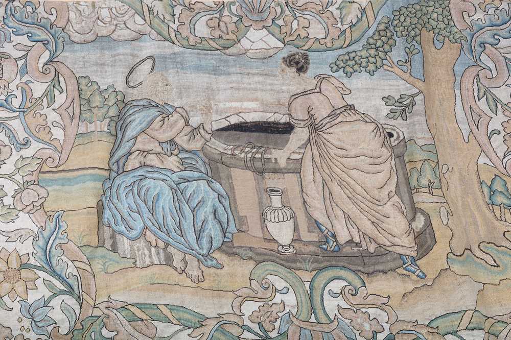 Lot 264 - A 17th century petit point needlework panel