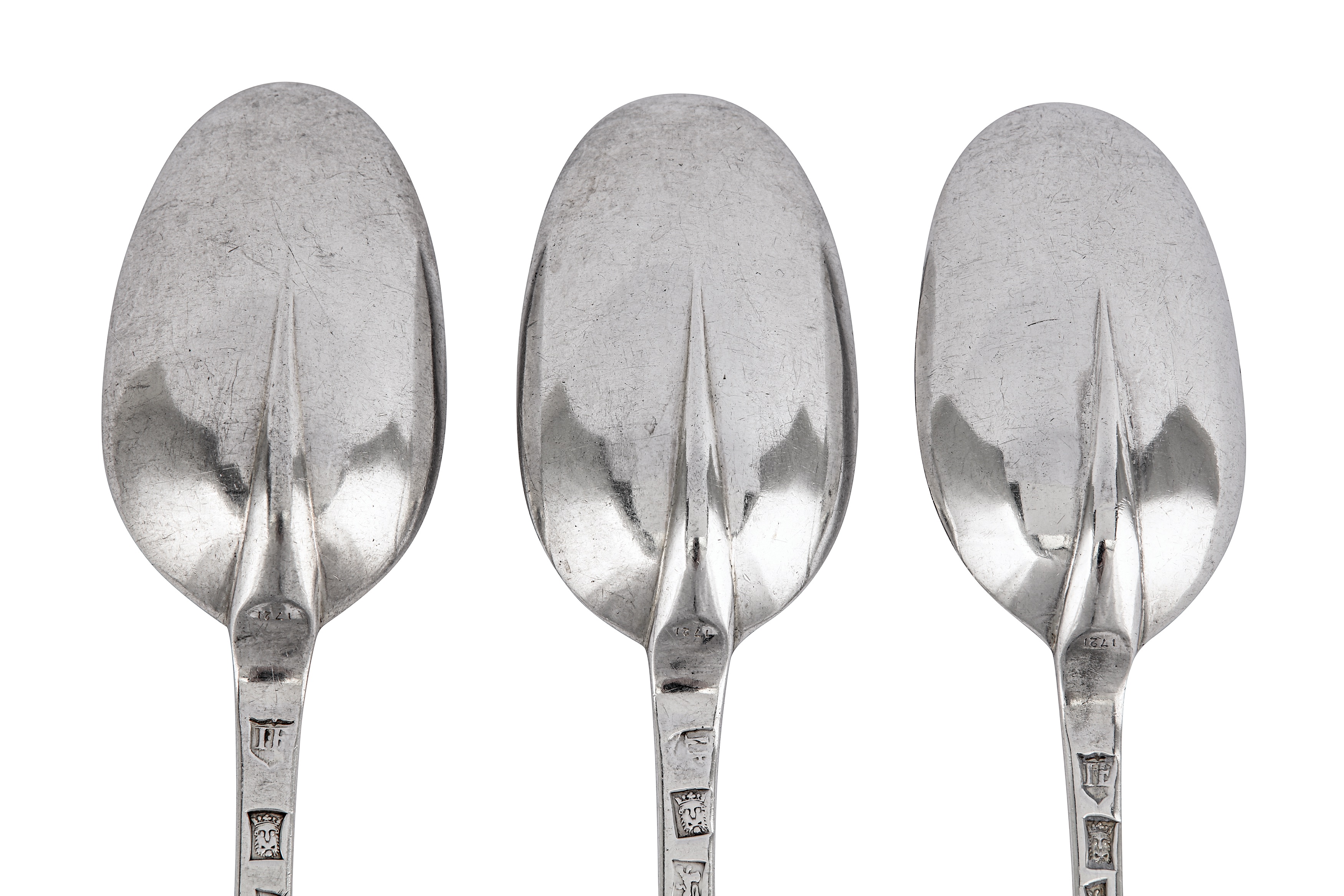 Lot 337 - A set of three George I provincial sterling