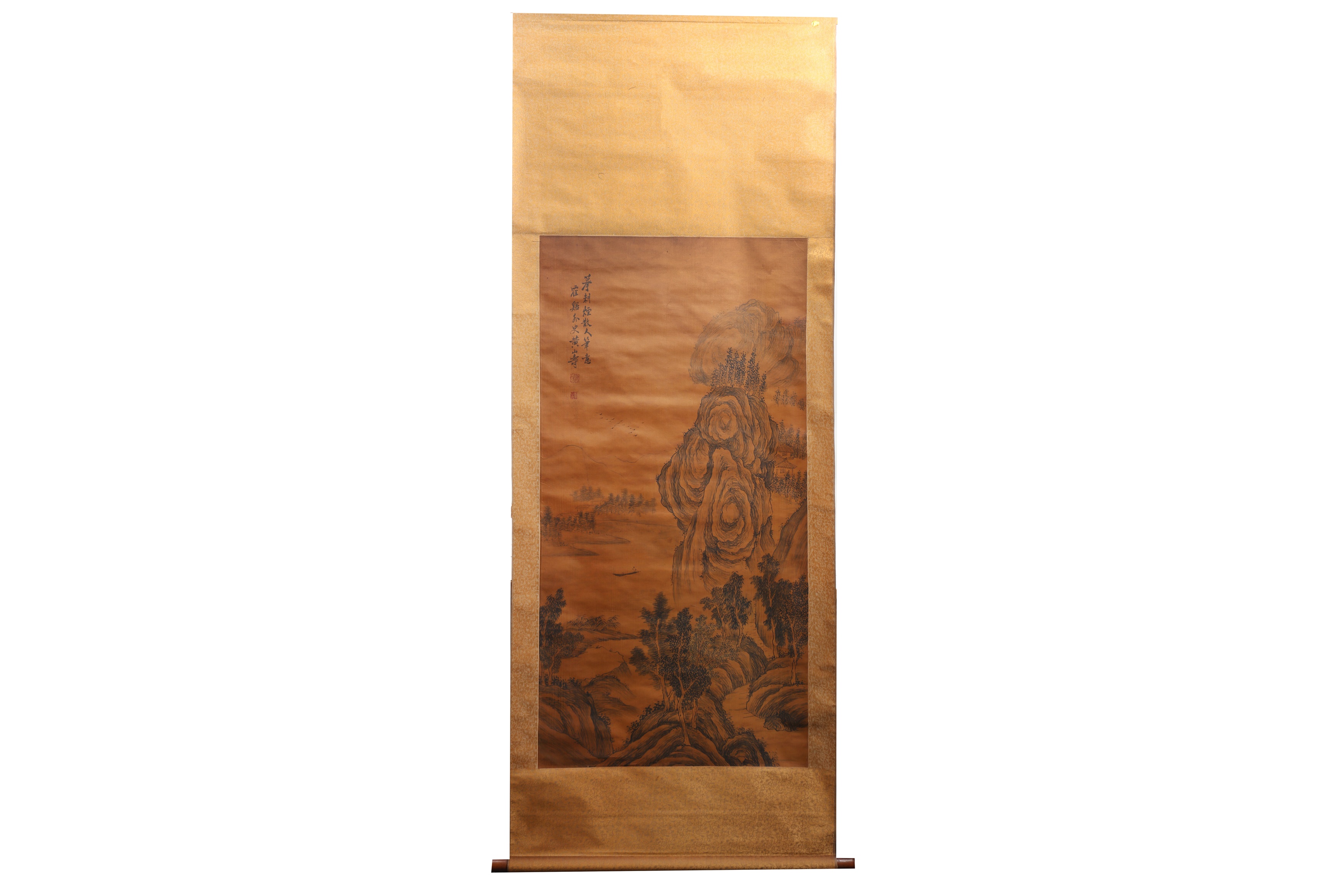 Lot 677 - TWO CHINESE LANDSCAPE HANGING SCROLL