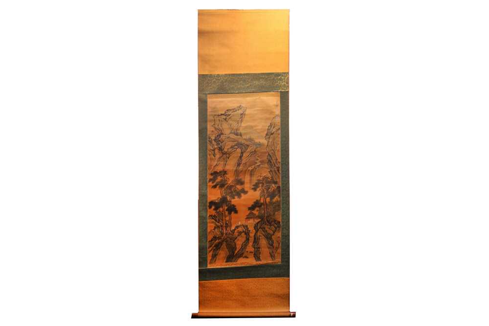 Lot 677 - TWO CHINESE LANDSCAPE HANGING SCROLL