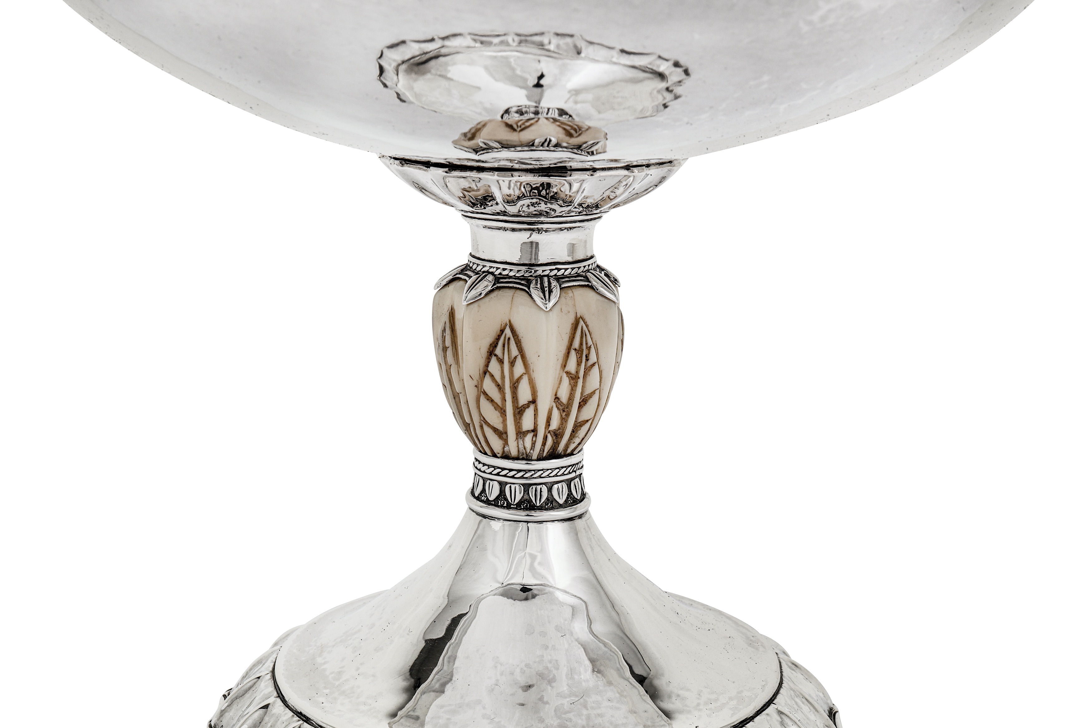 Lot 524 - A unique George V unmarked silver and ivory