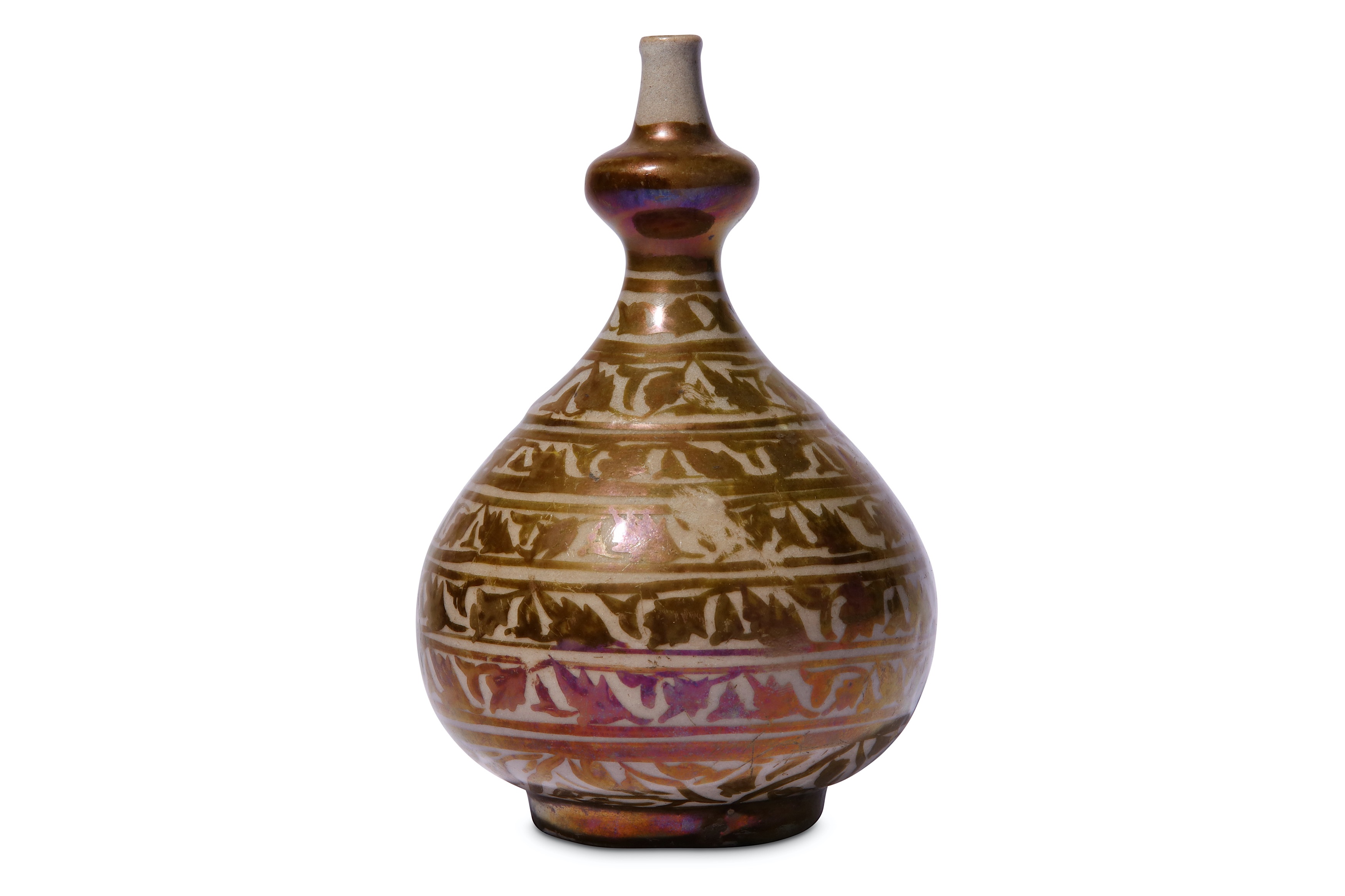 Lot 12 - * A SMALL SAFAVID COPPER-LUSTRE POTTERY