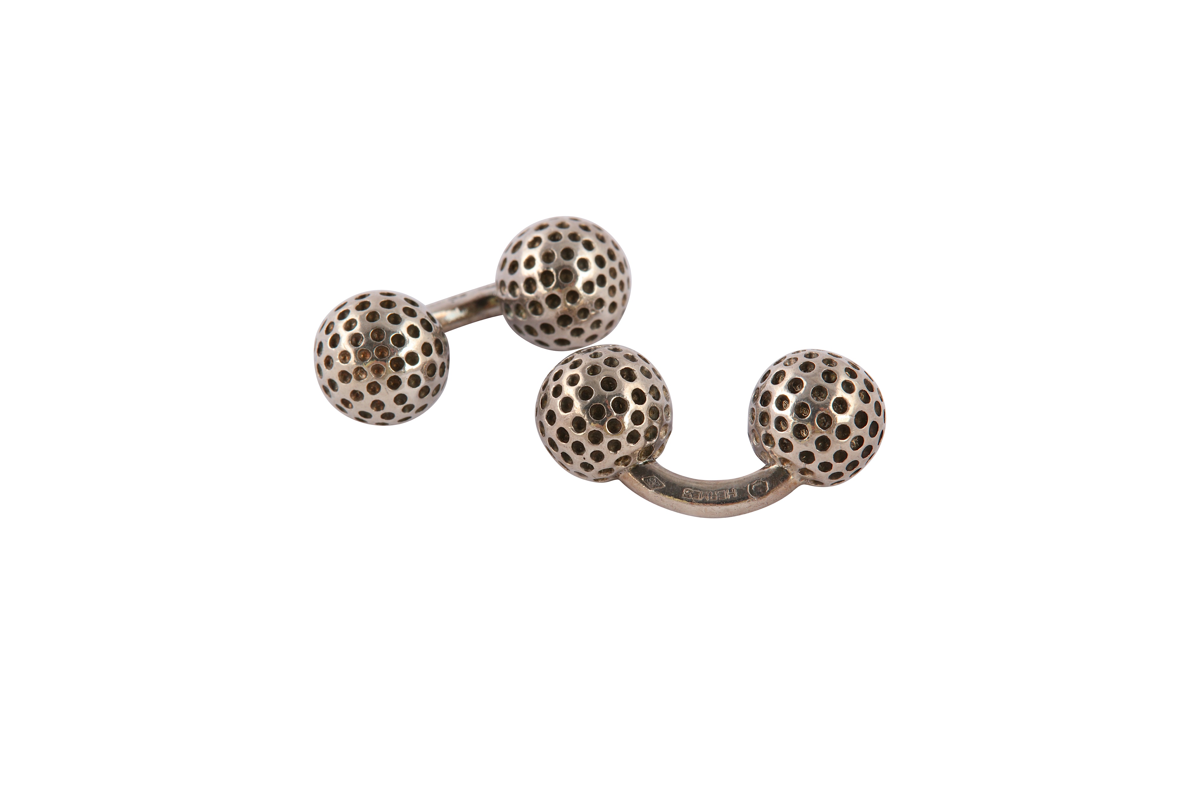 Lot 442 - Hermes Golf Ball Cufflinks
