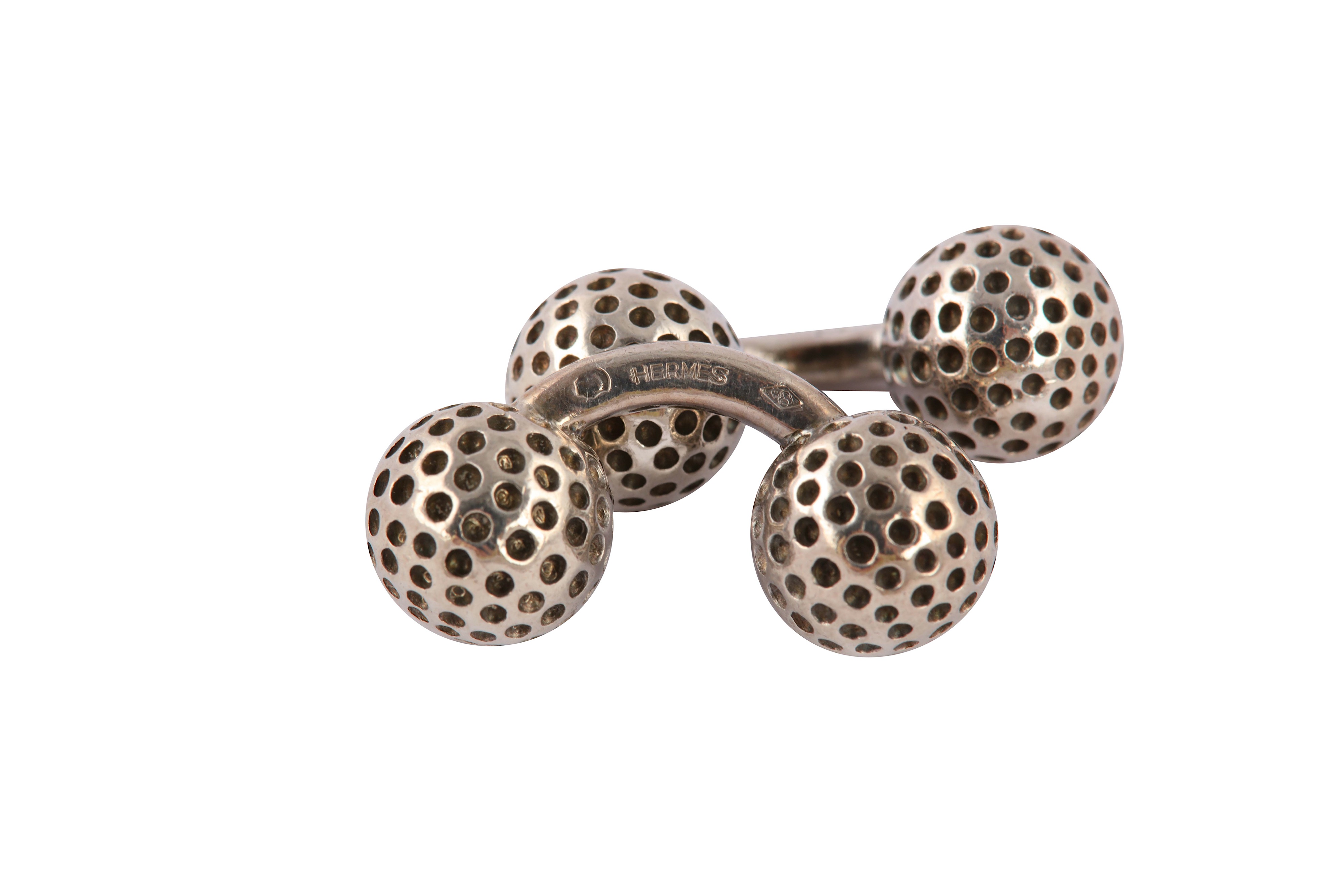 Lot 442 - Hermes Golf Ball Cufflinks