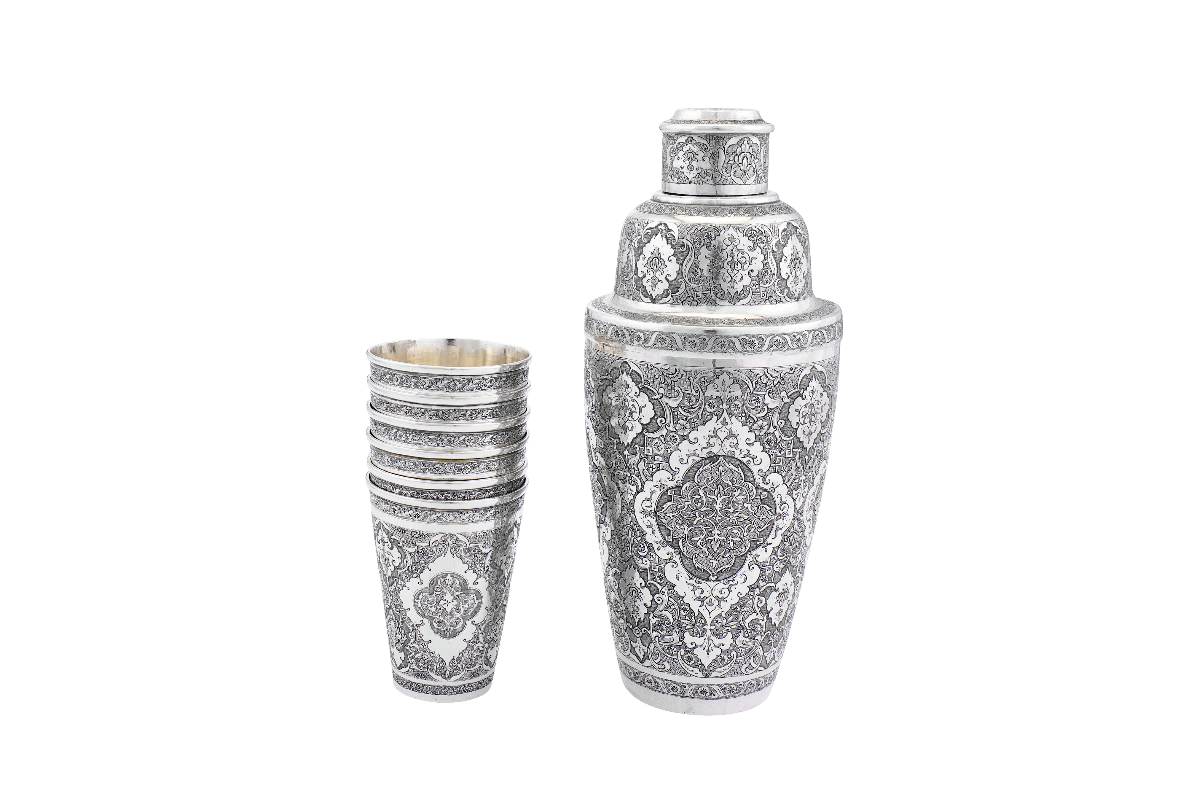 Lot 100 - A mid-20th century Iranian (Persian) silver
