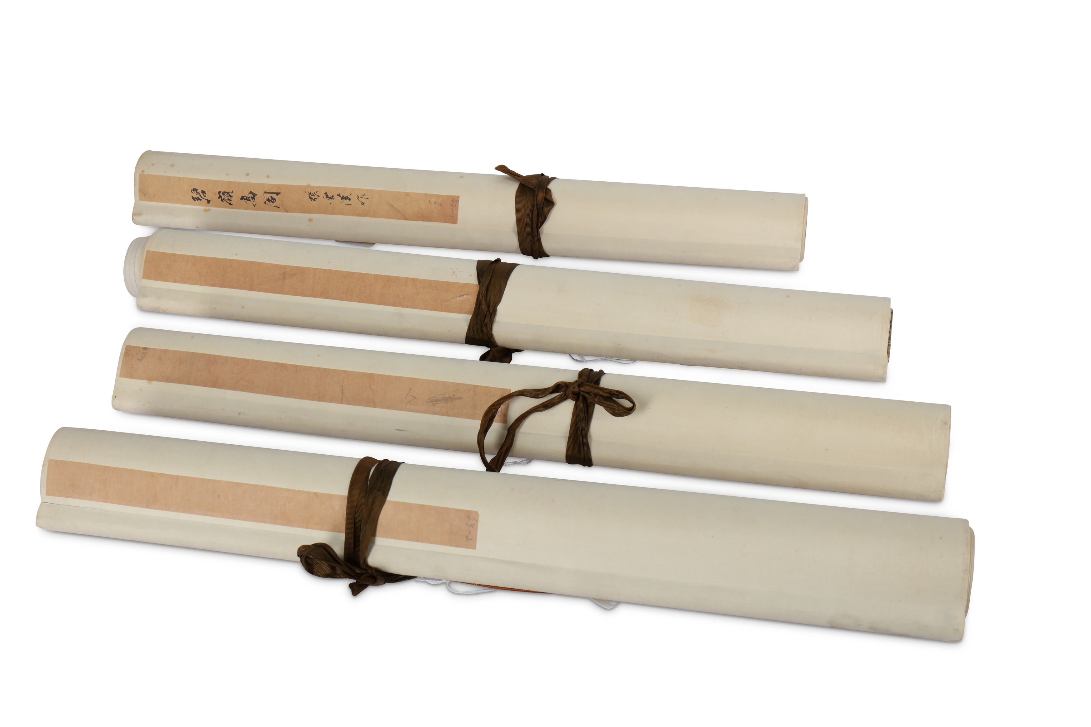 Lot 119 - A SET OF FOUR CHINESE HANGING SCROLL