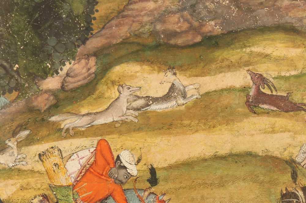 Lot 332 - A LION HUNTING SCENE