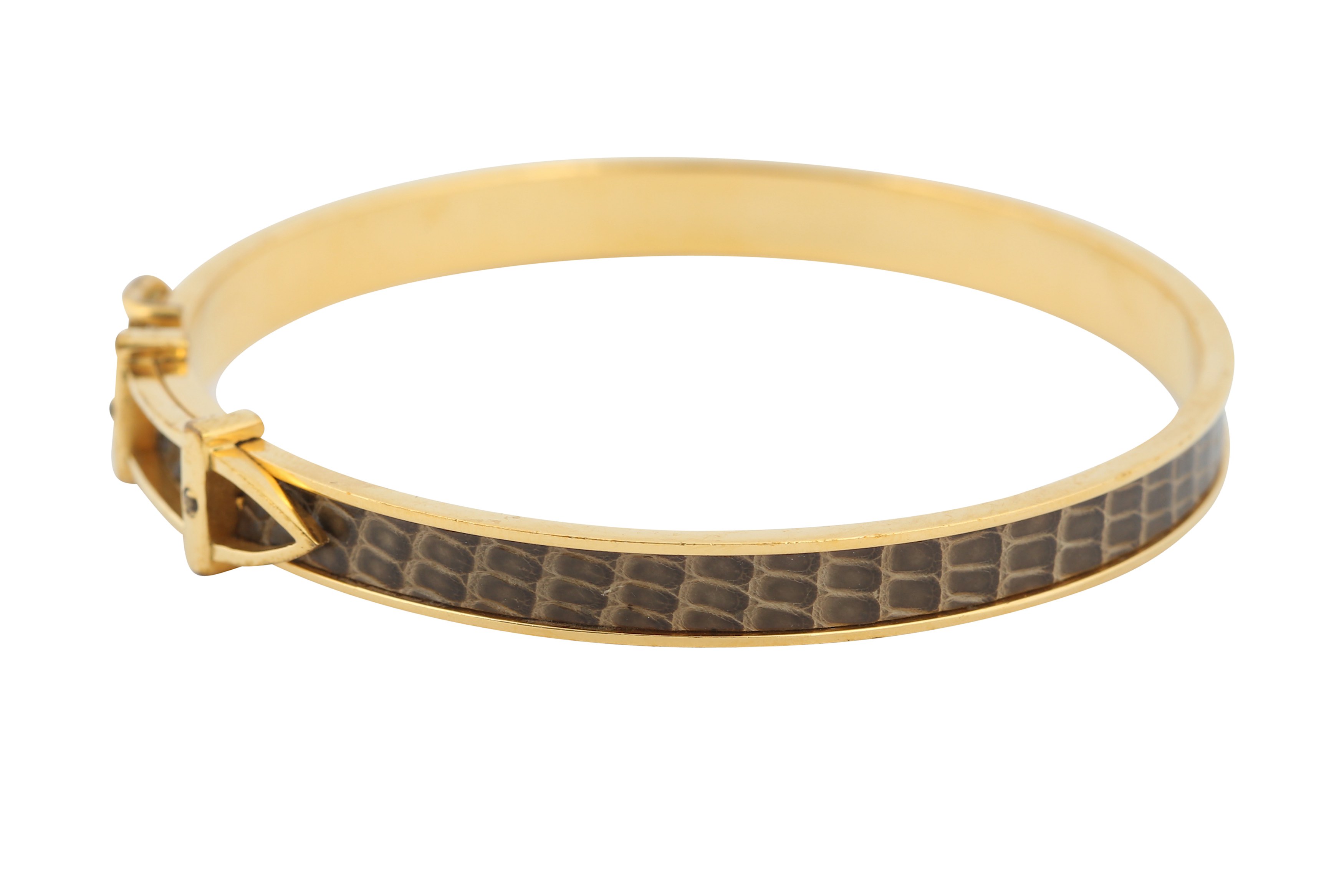 Lot 213 - Hermes Brown Belt Bangle