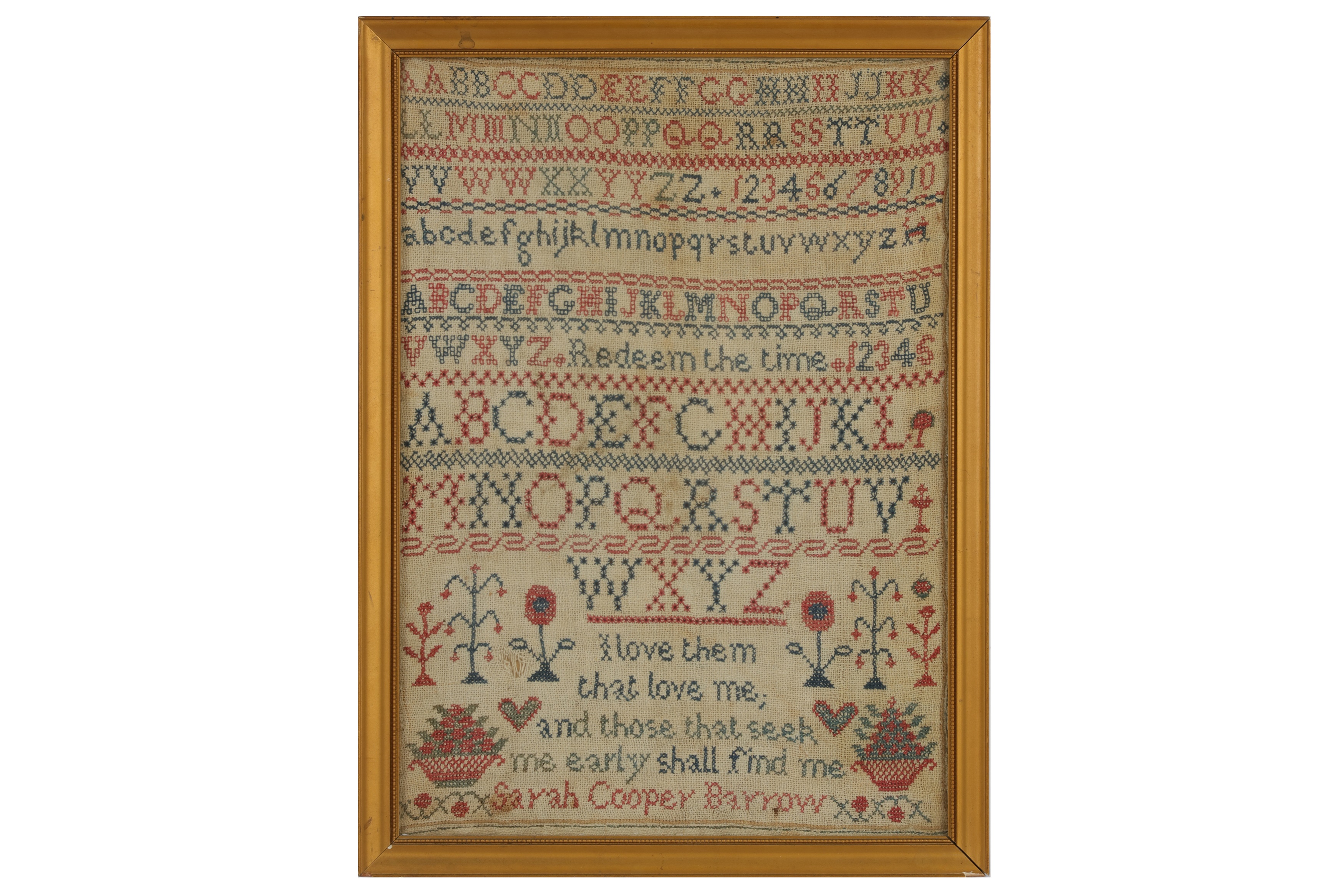 Lot 570 - An early Victorian sampler worked in
